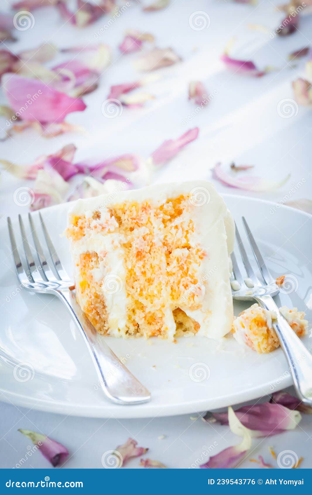A slice of a wedding cake stock photo. Image of ceremony - 239543776