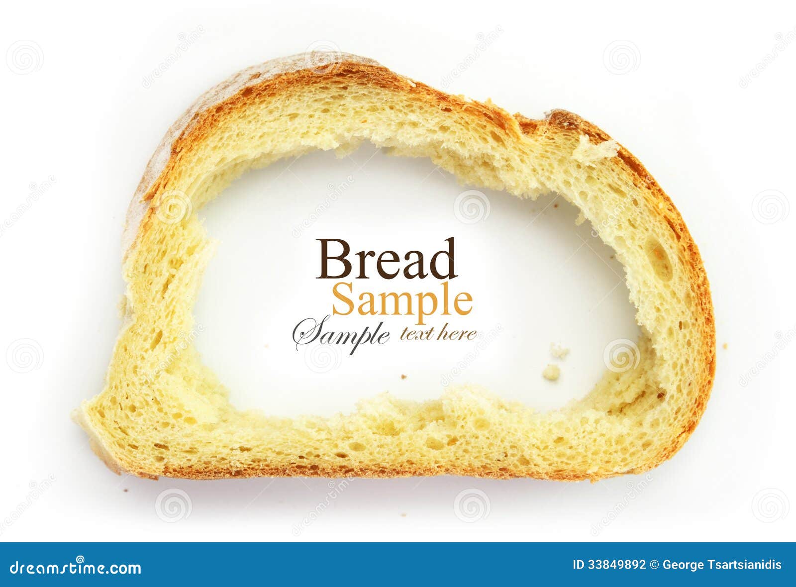 Slice of White Bread with Center Missing, Crust As Stock Photo - Image ...