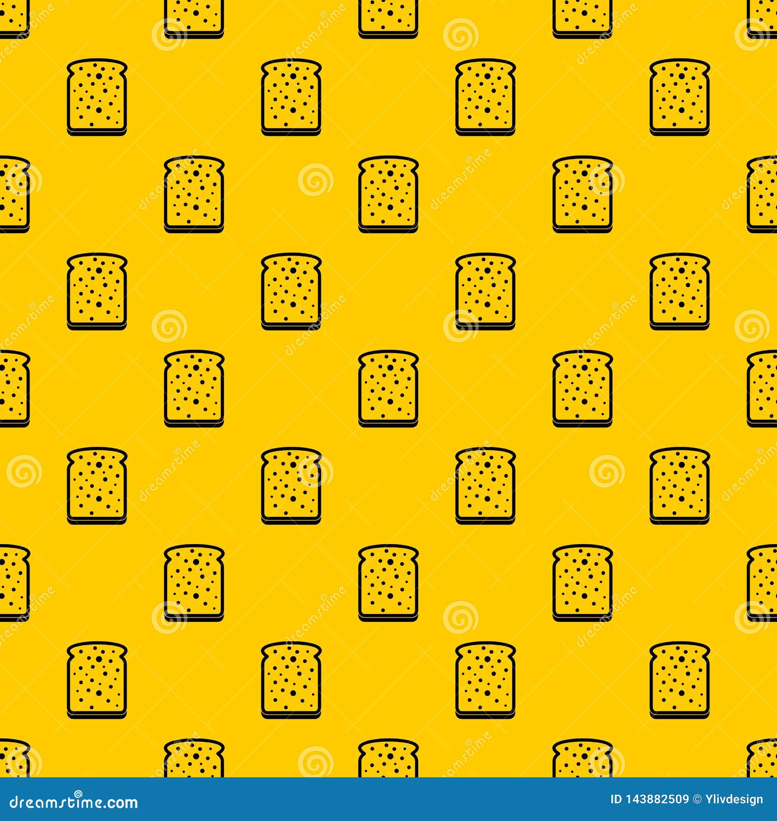 Slice of White Bread Pattern Vector Stock Vector - Illustration of ...