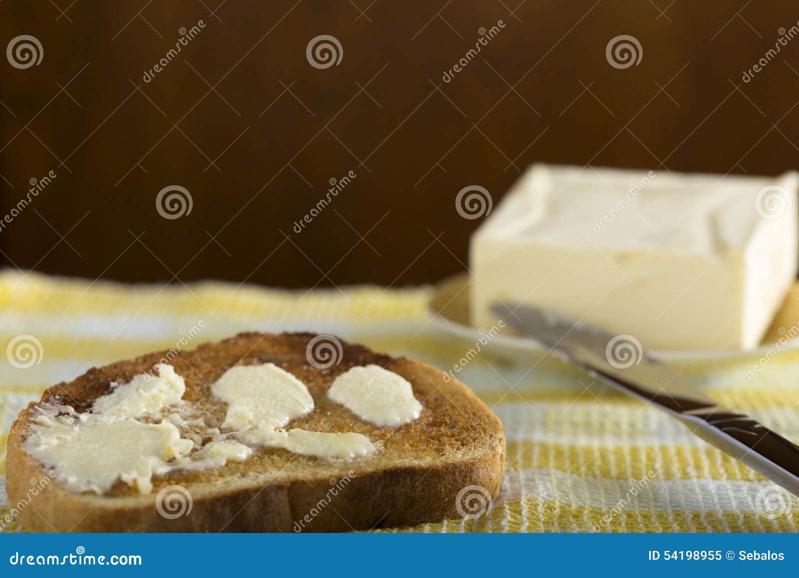 Slice of White Buttered Toast Stock Image - Image of toast, salt: 54198955