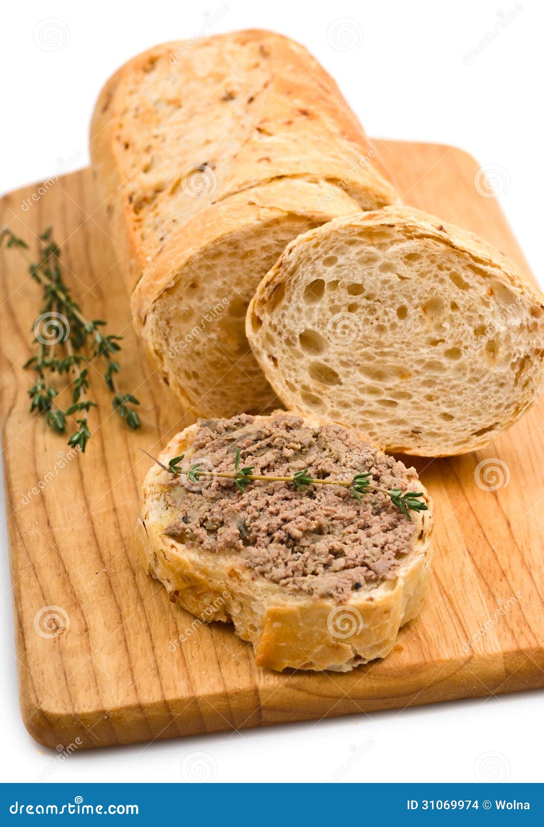 Slice of Whole Wheat Bread with Pate Stock Photo - Image of food ...