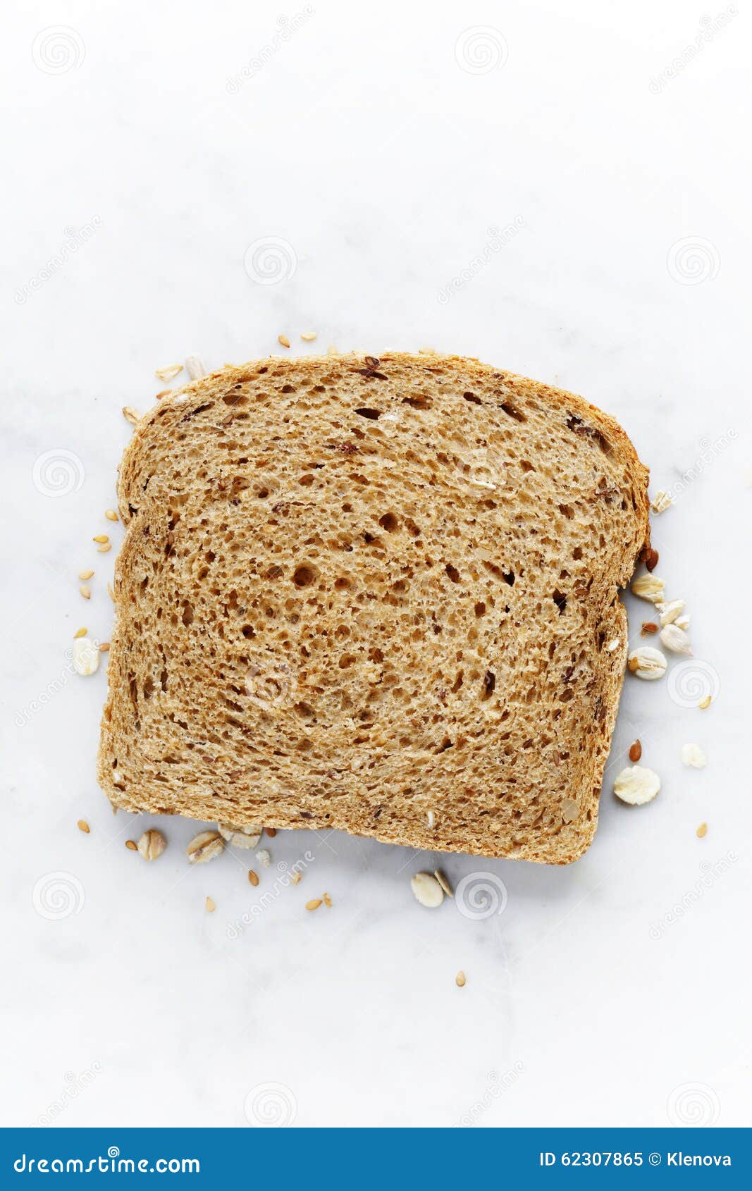 Slice of a Whole Wheat Bread Stock Image - Image of grain, food: 62307865