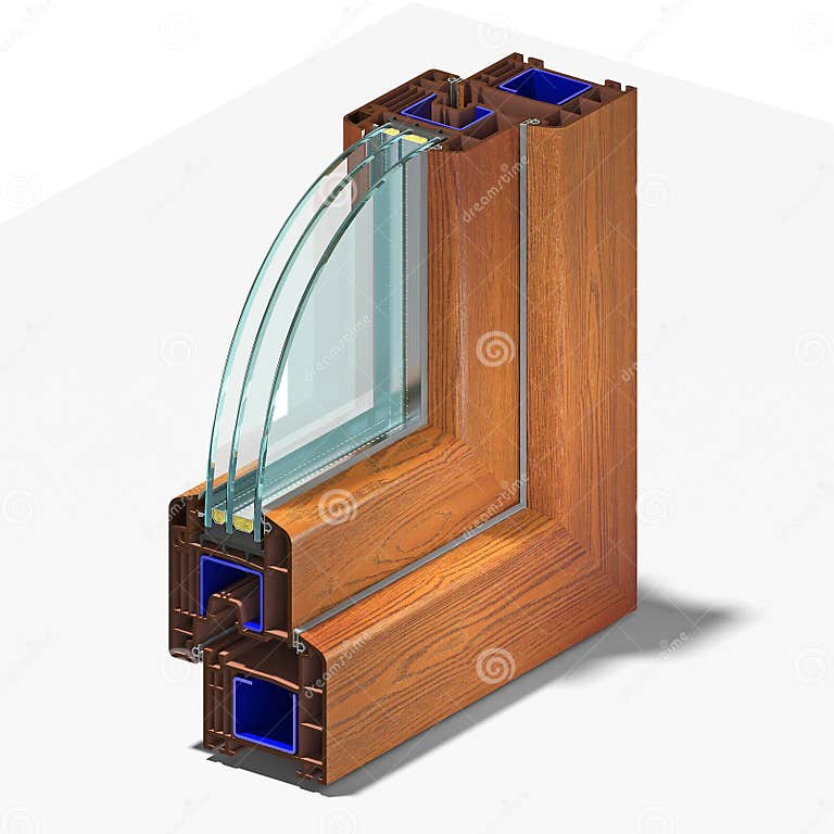 Slice window profile. stock illustration. Illustration of doors - 61753561