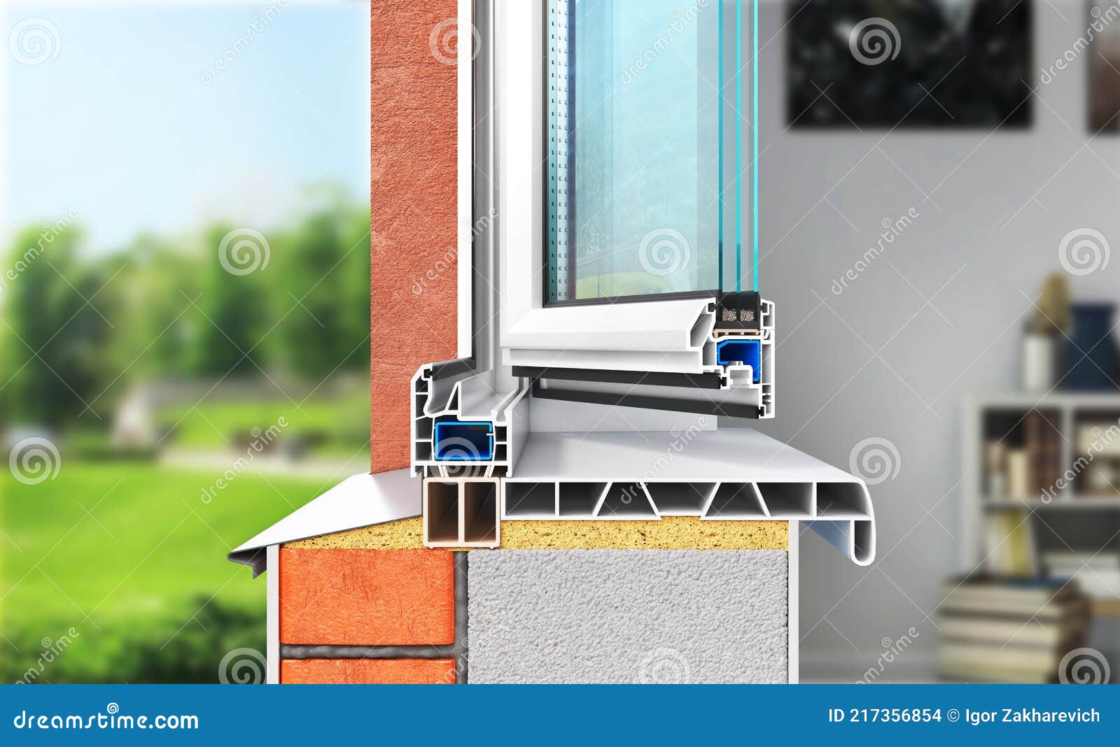 Slice of Window in the Wall. See Structure and Layers Stock ...