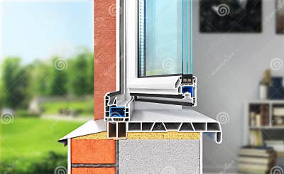 Slice of Window in the Wall. See Structure and Layers Stock ...