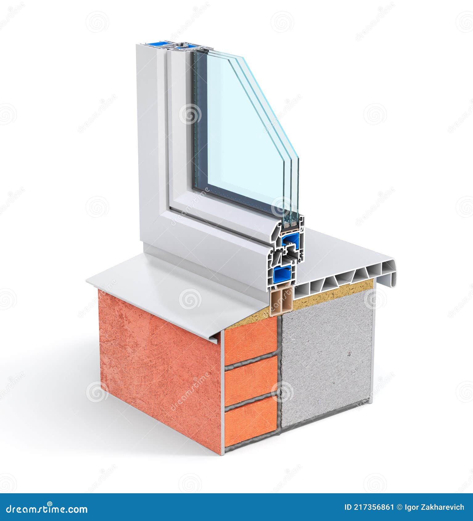 Slice of Window in the Wall. See Structure and Layers Stock ...