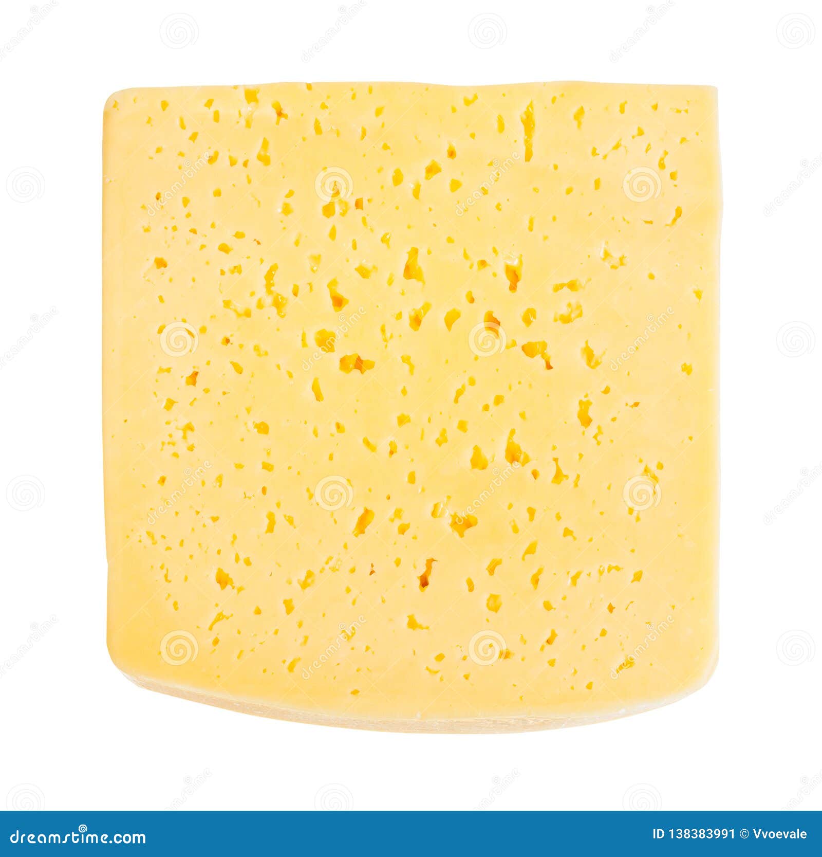 Slice of Yellow Medium-hard Cheese Isolated Stock Image - Image of ...