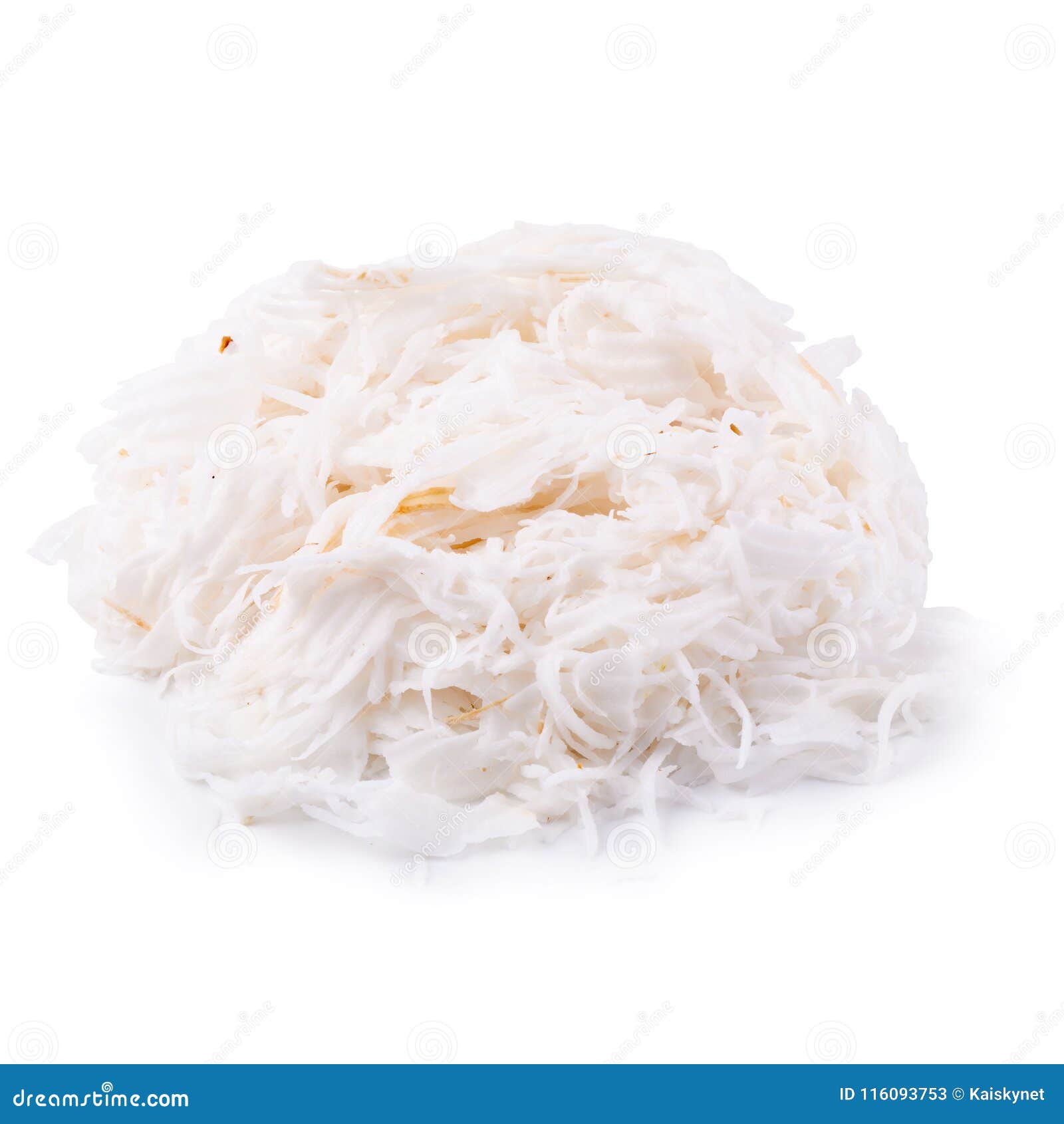 Slice of Young Coconut Meat Isolated on White Background Stock Image ...