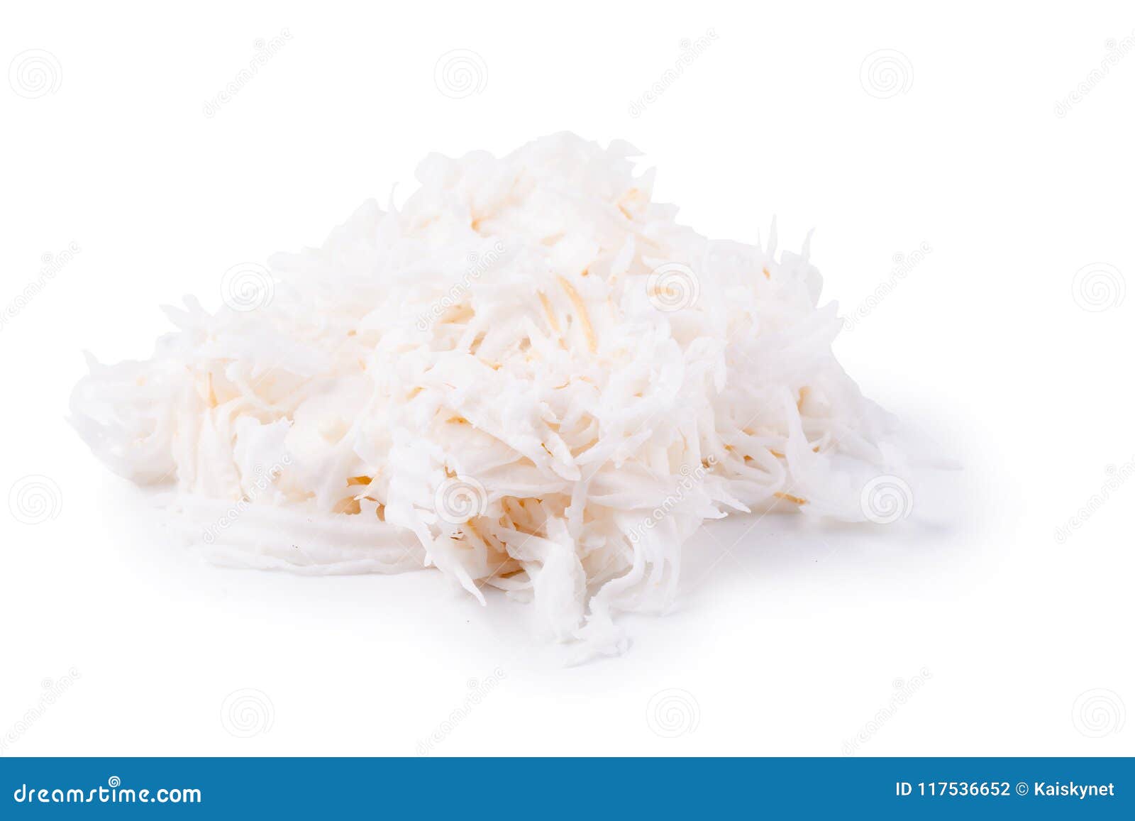 Slice of Young Coconut Meat Isolated on White Background Stock Photo ...