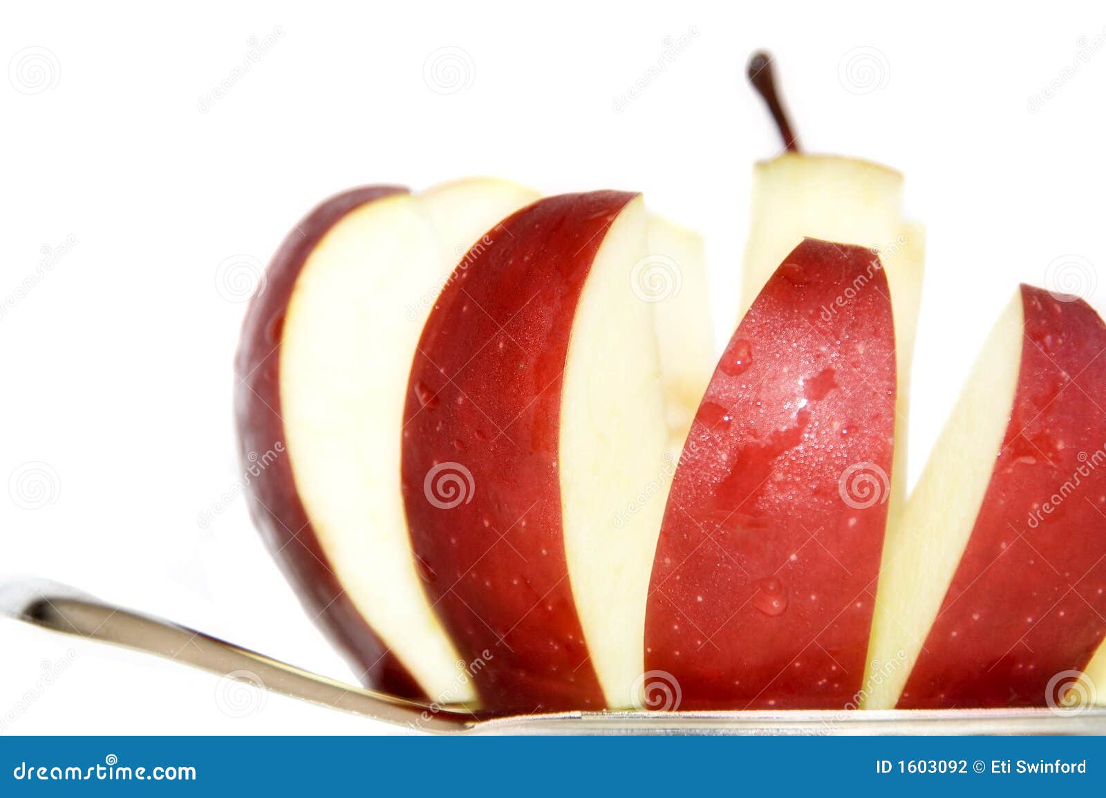 Sliced apple stock photo. Image of fresh, water, healthcare - 1603092