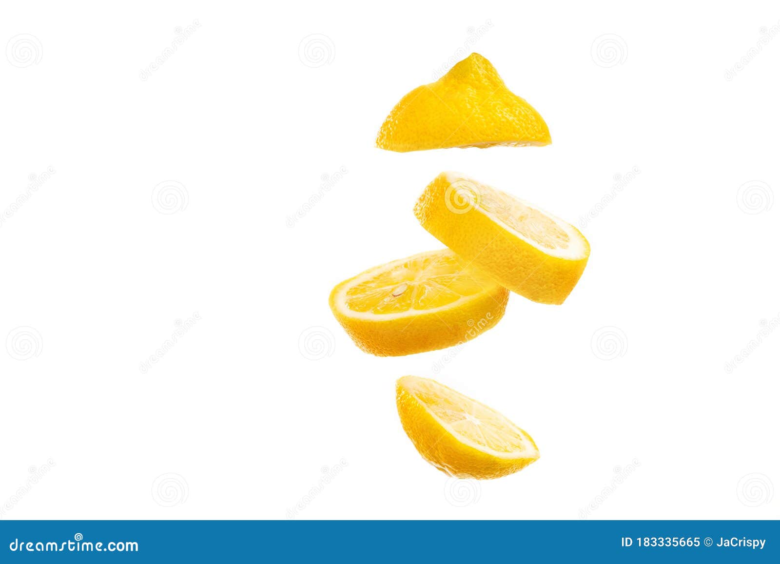 Sliced Apple Floating on White Background. Fruit Slice Falling on ...