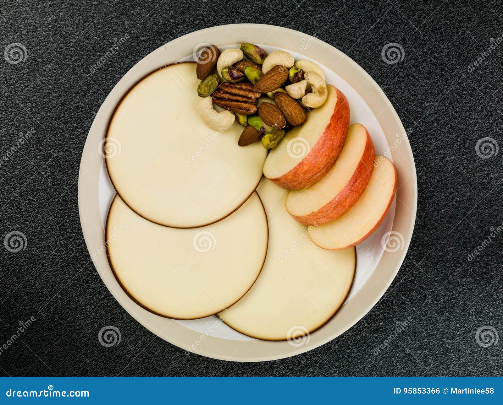 Sliced Apple and Gouda Cheese Rounds Stock Photo - Image of lifestyle ...