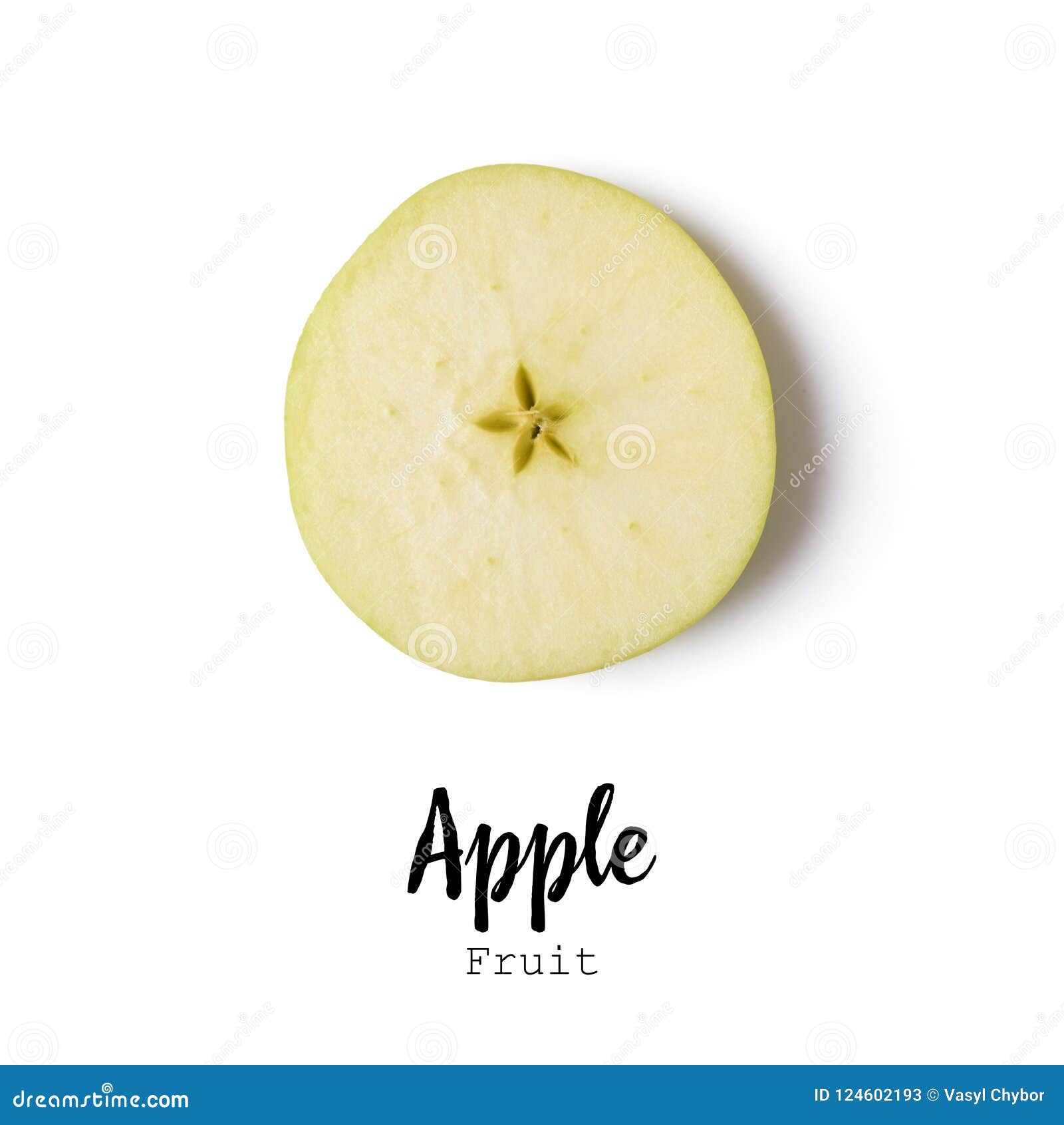Sliced Apple Isolated Over White Stock Image - Image of macro, isolated ...