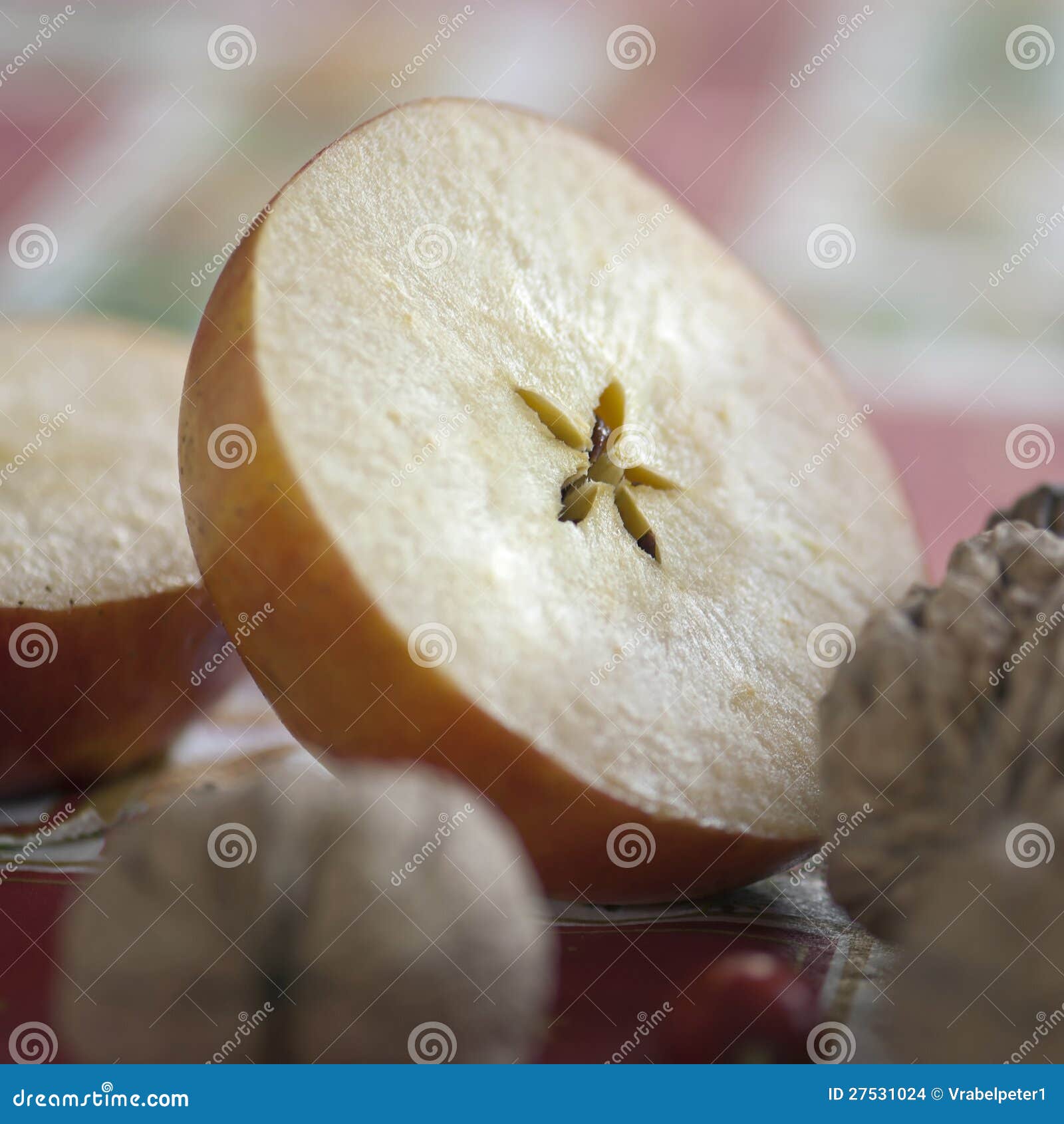 Sliced Apple with Pips Star Centre Stock Photo - Image of star, slice ...