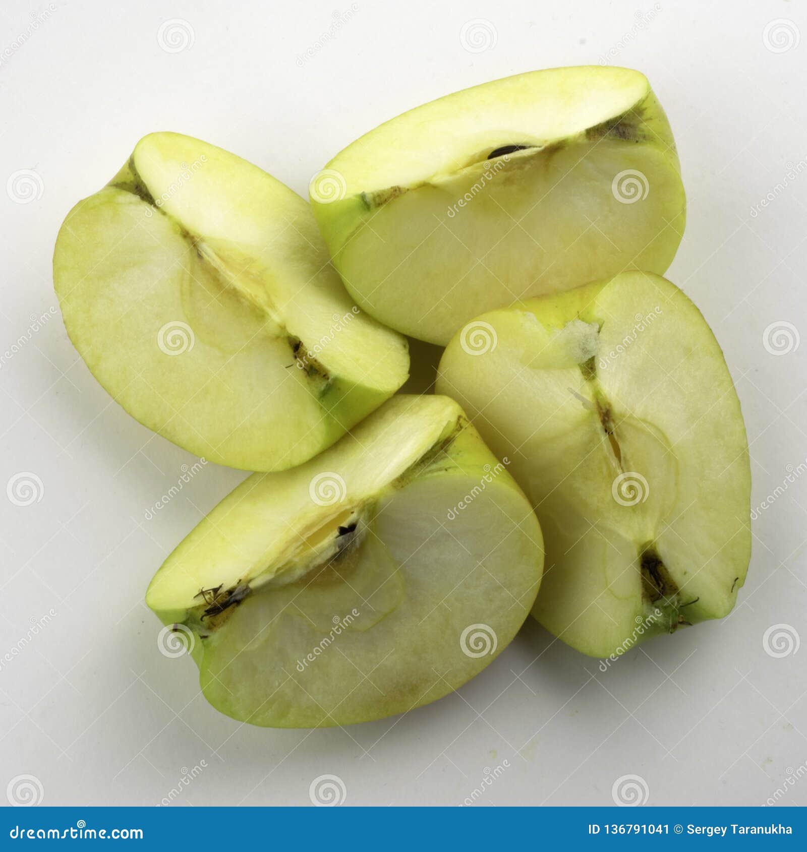 Sliced Apple on White Background Stock Image - Image of antioxidant ...