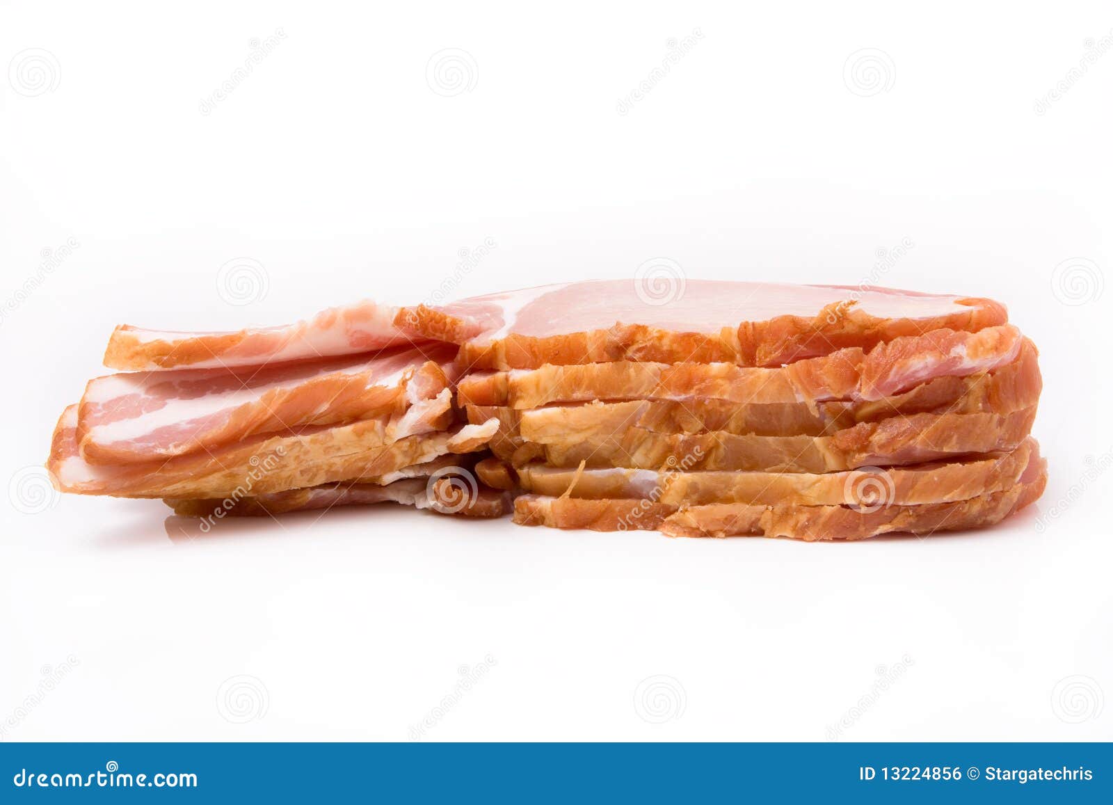 Sliced bacon stock photo. Image of meaty, food, pile - 13224856