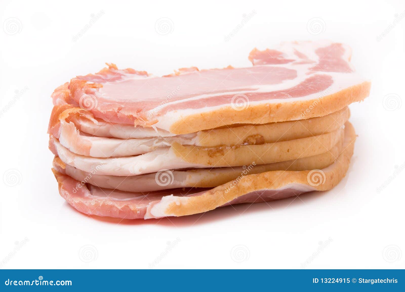 Sliced bacon stock image. Image of pork, foodstuff, slice - 13224915