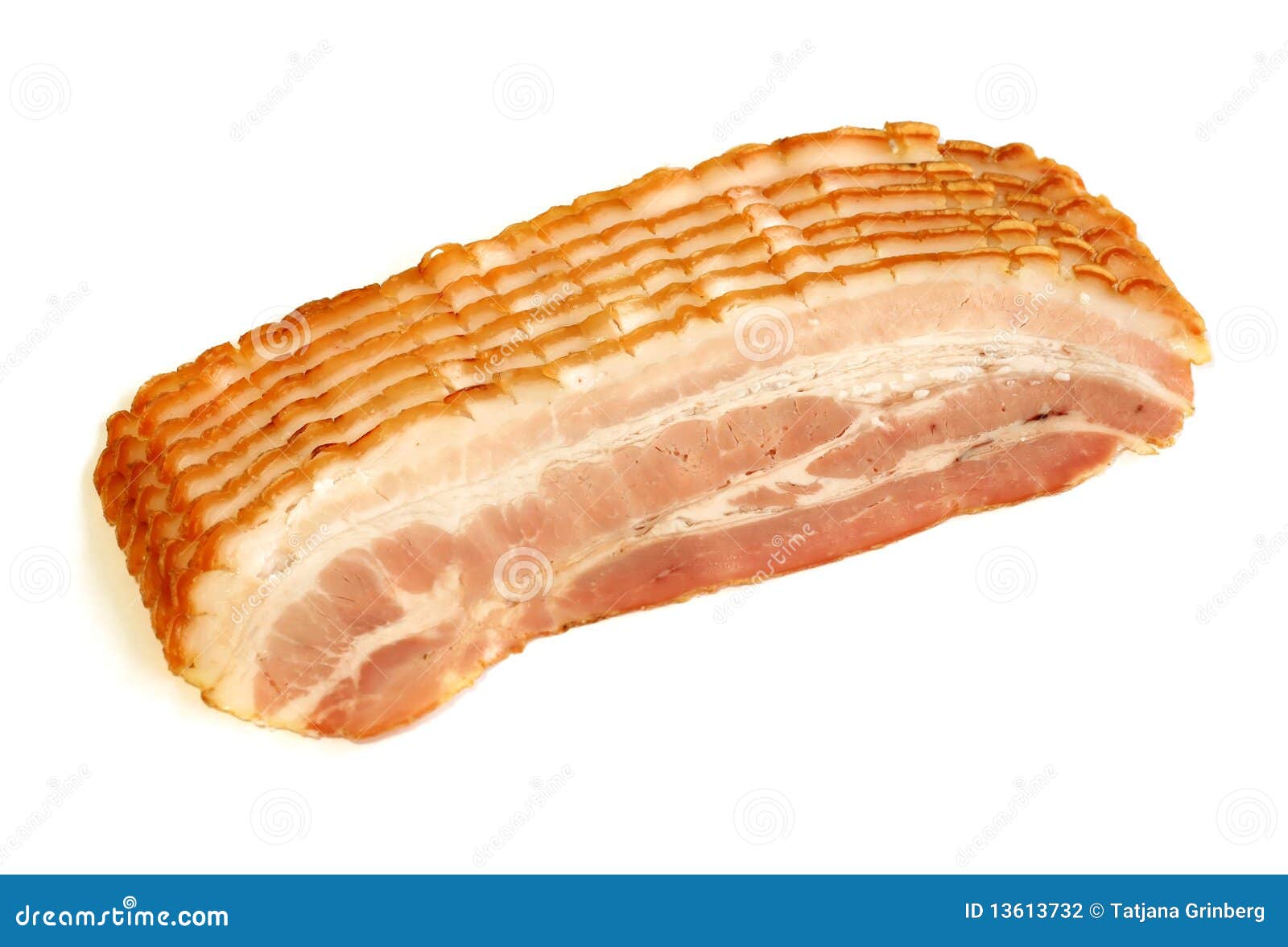 Sliced Bacon Isolated on White Background Stock Photo - Image of ...