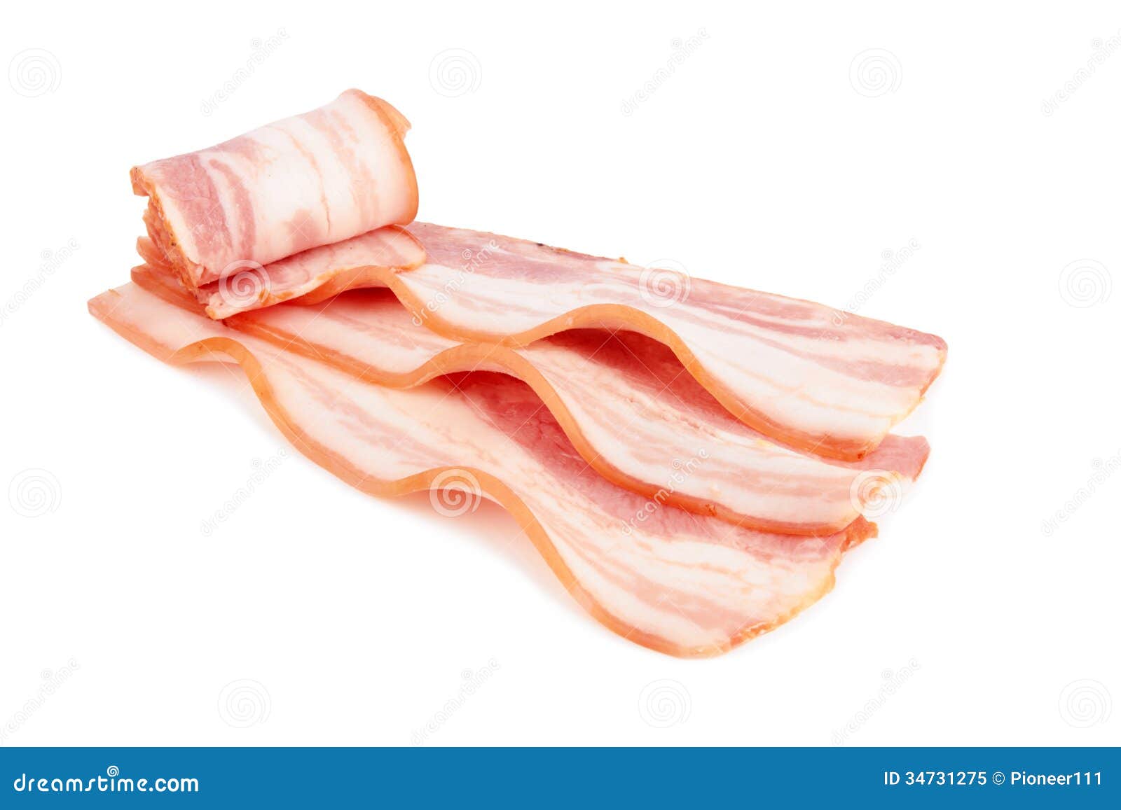 Sliced bacon stock image. Image of meal, greasy, delicious - 34731275