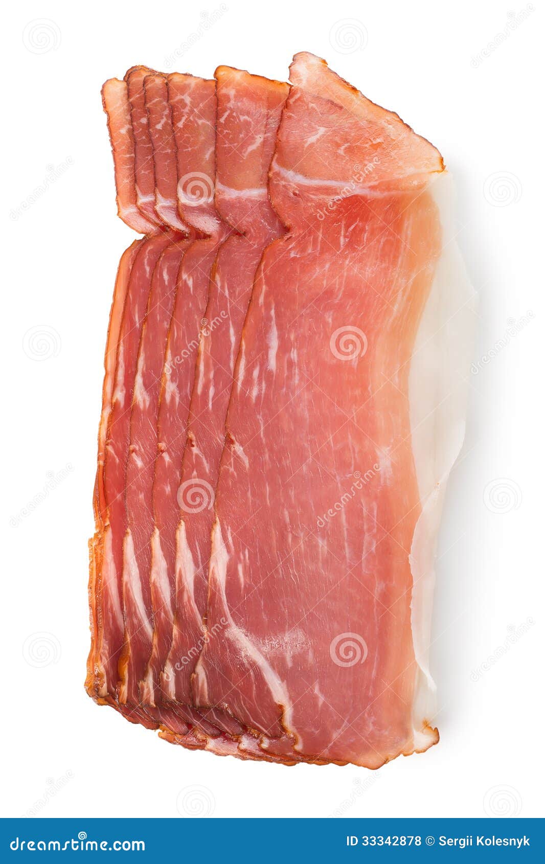 Sliced bacon stock photo. Image of fillet, piece, lines - 33342878