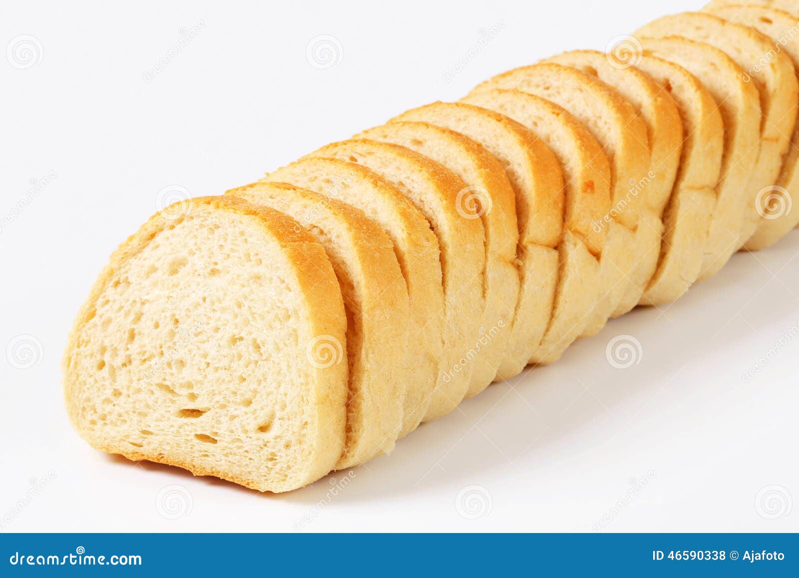 Sliced baguette stock photo. Image of long, loaf, baguette - 46590338