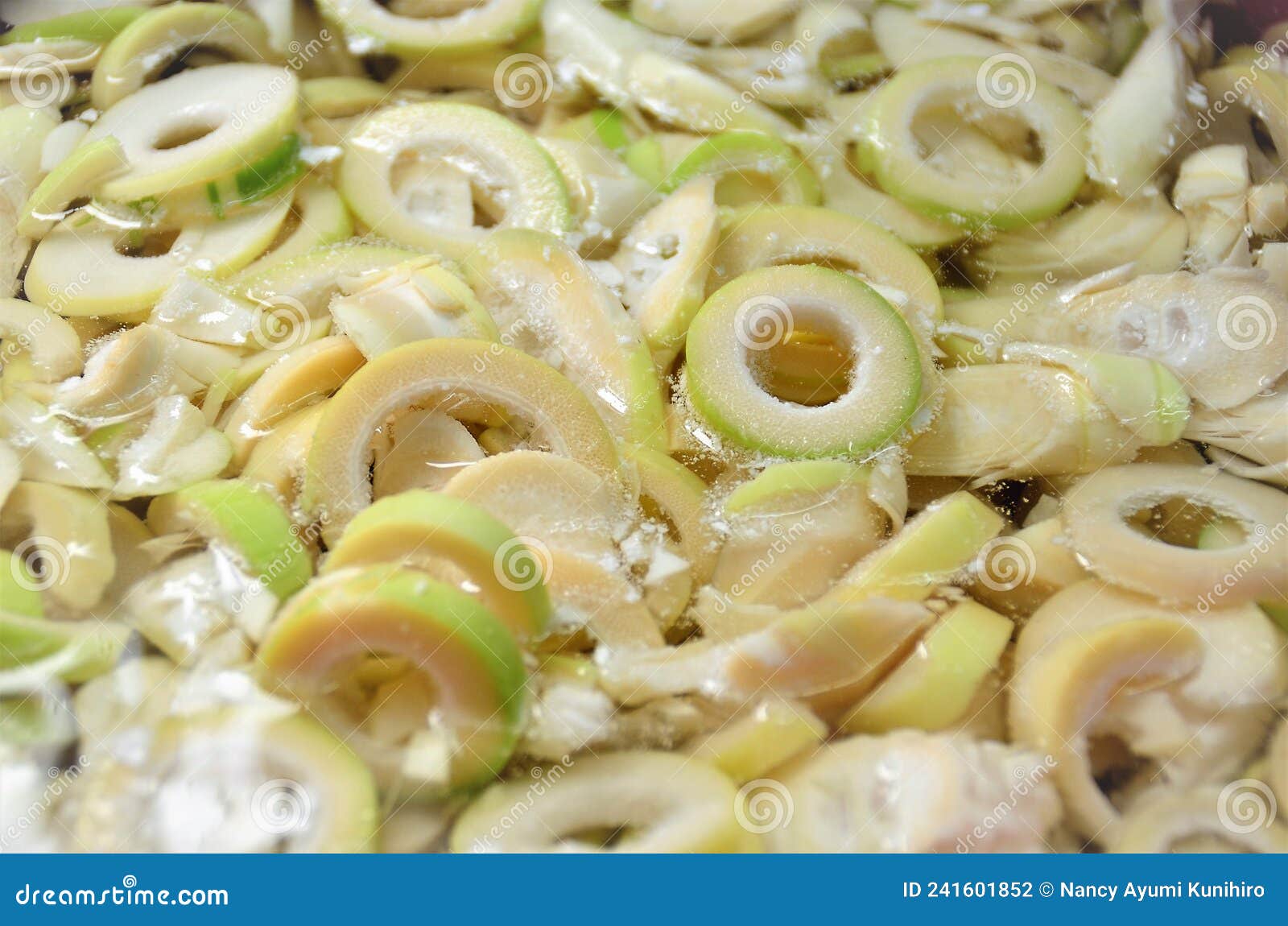 Sliced bamboo shoots stock photo. Image of food, freshness - 241601852