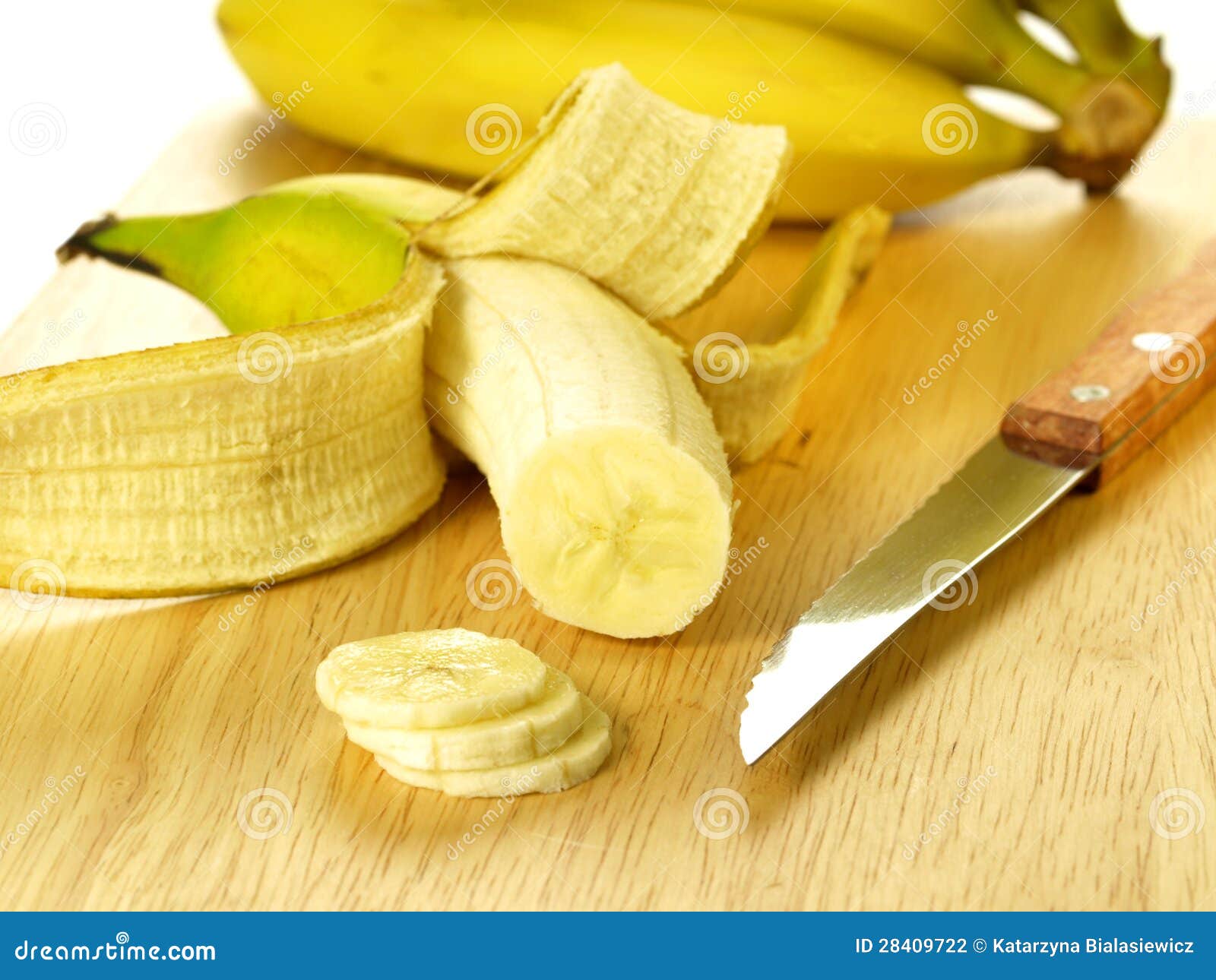 Sliced banana stock photo. Image of fresh, snack, board - 28409722