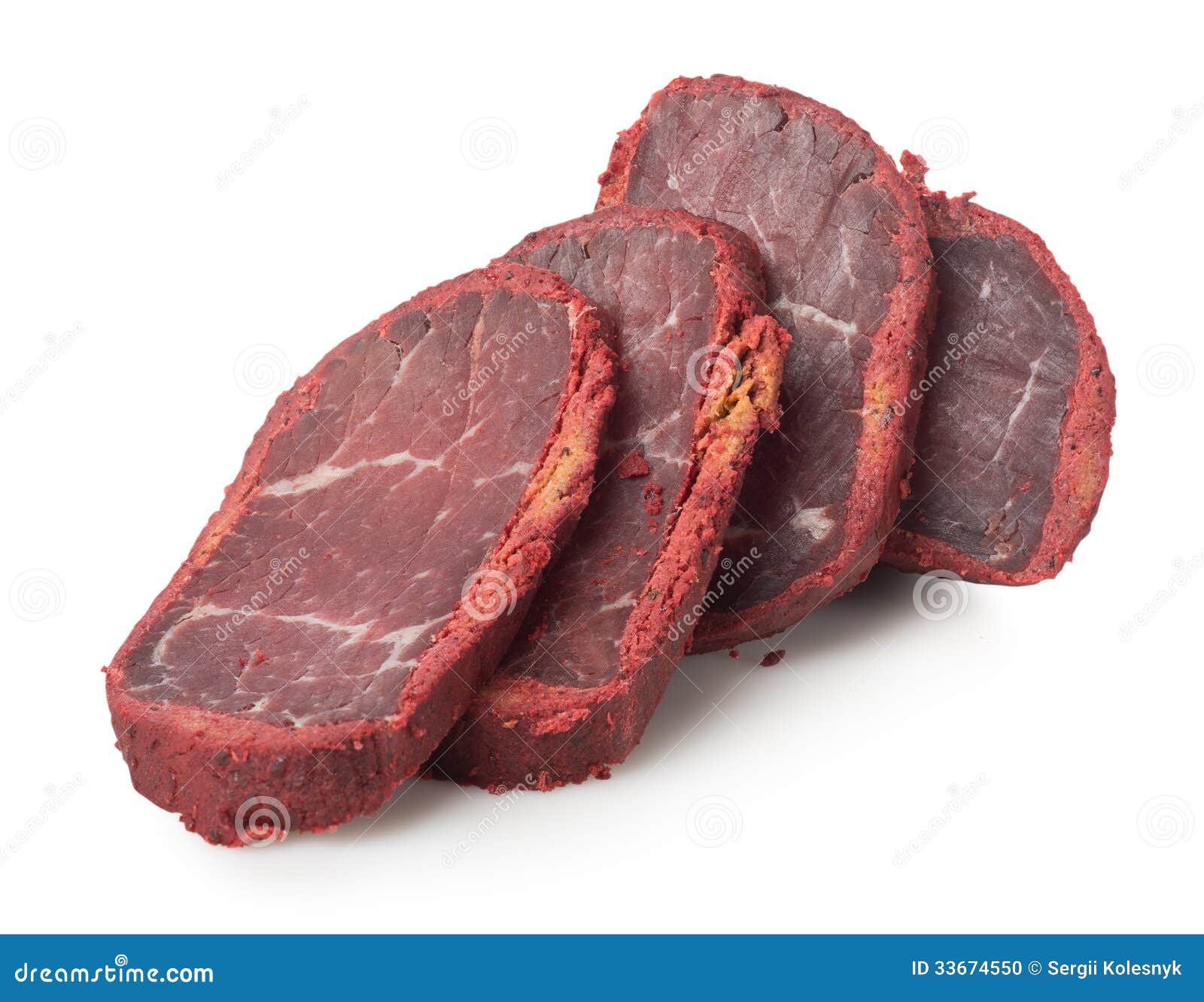 Sliced basturma stock photo. Image of gourmet, armenian - 33674550