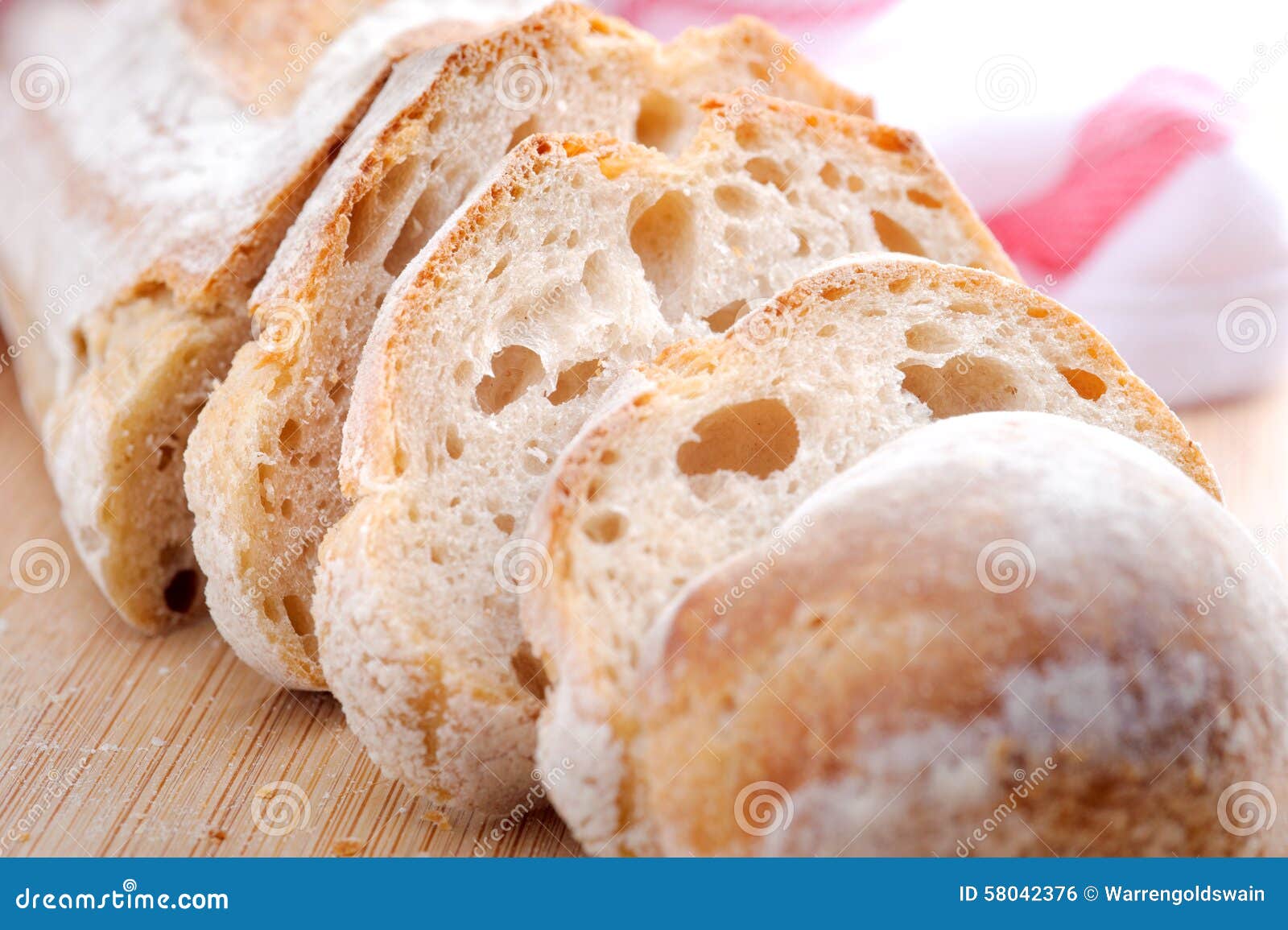 Sliced baugette stock photo. Image of slice, appetiser - 58042376