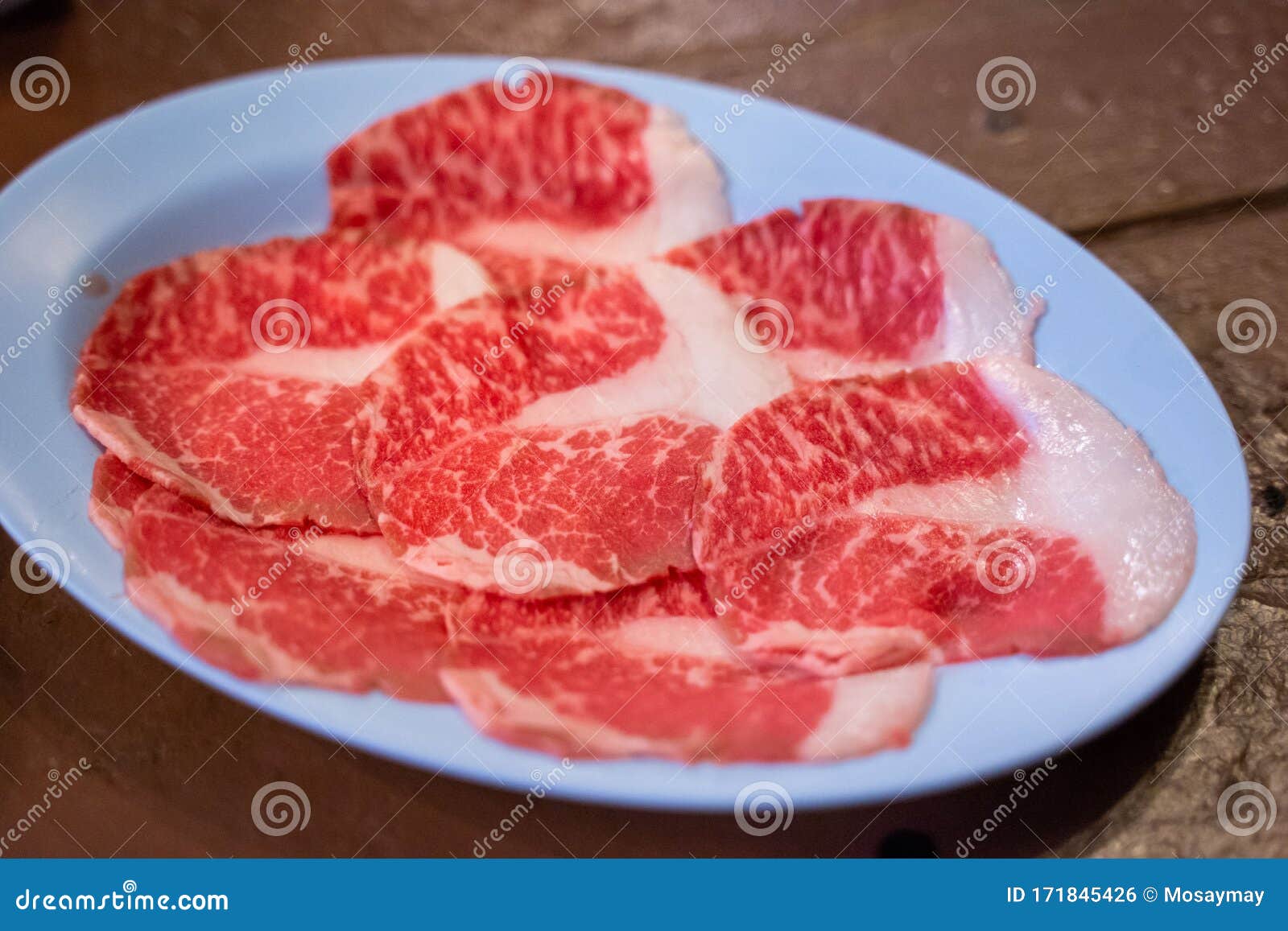 Sliced Beef for Barbecue Cooking Stock Photo - Image of restaurant ...