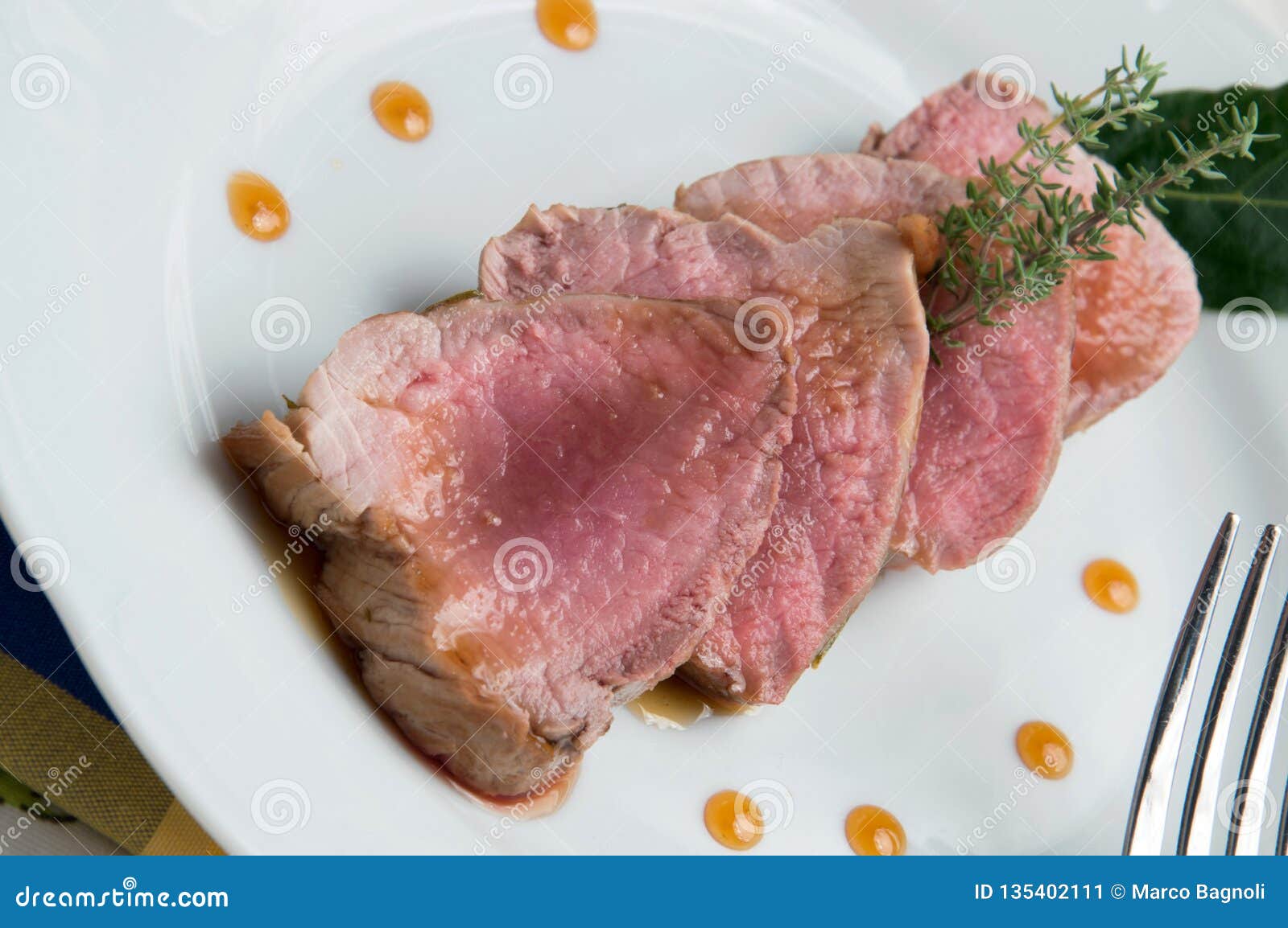 Sliced beef fillet - meat stock image. Image of cooked - 135402111