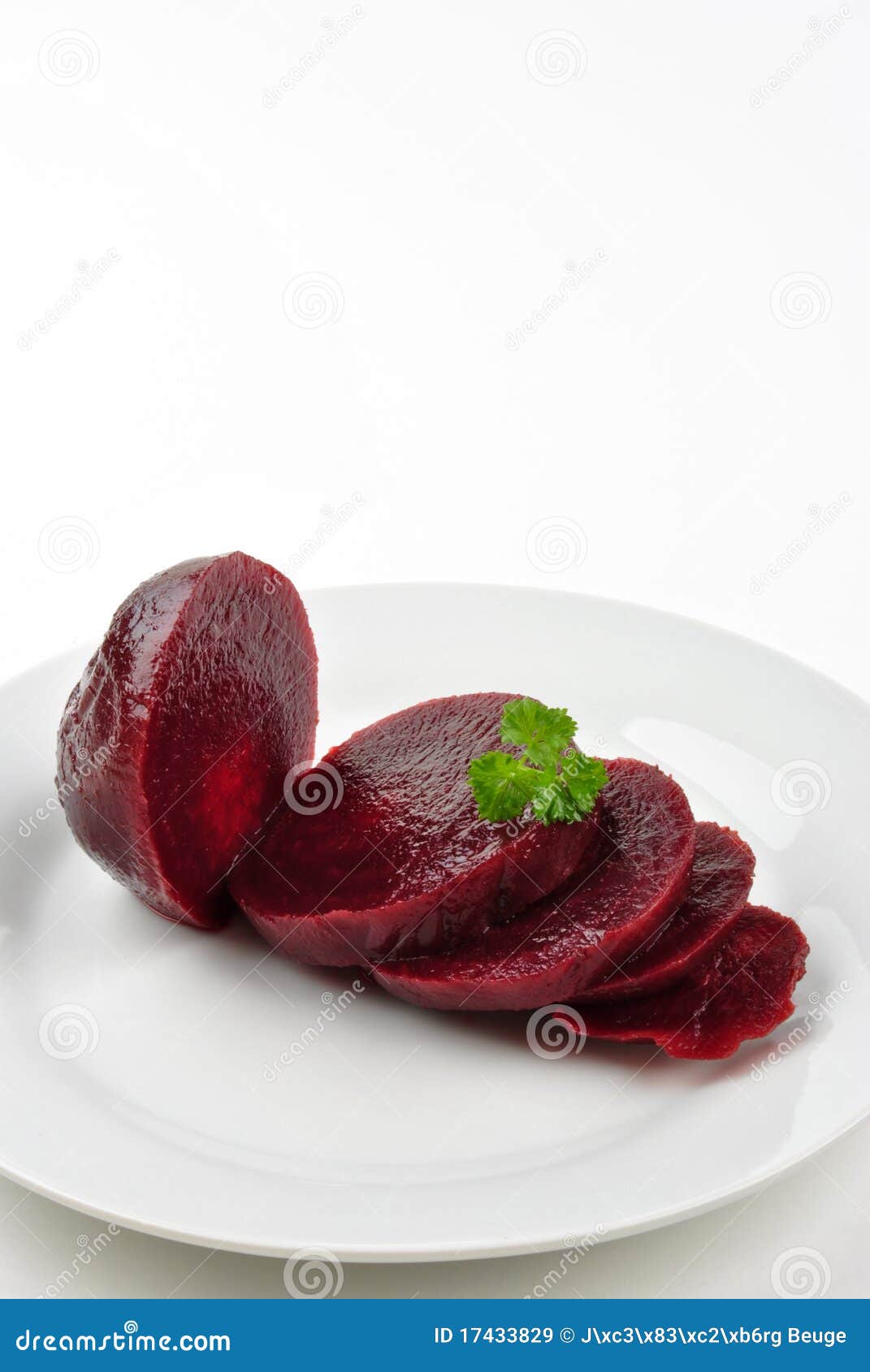 Sliced Beet Root on a White Plate Stock Image - Image of health ...