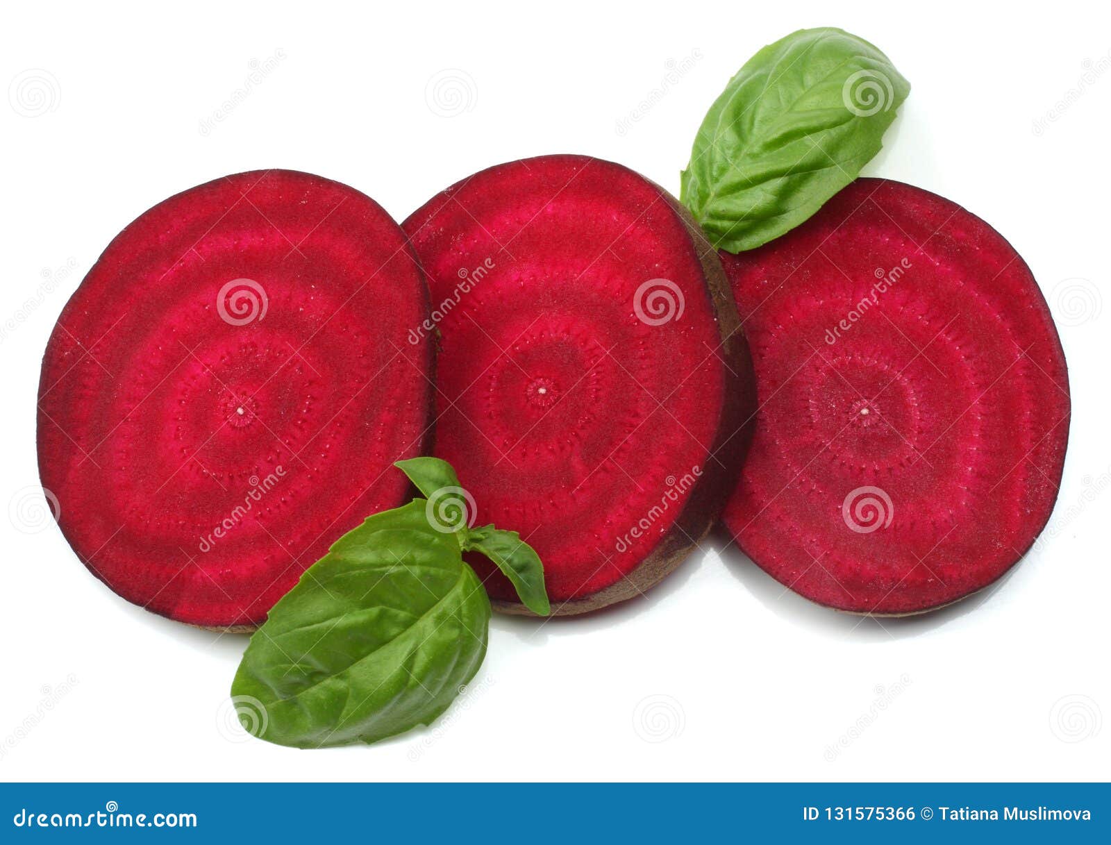 Sliced Beetroot Isolated on White Background. Top View Stock Photo ...