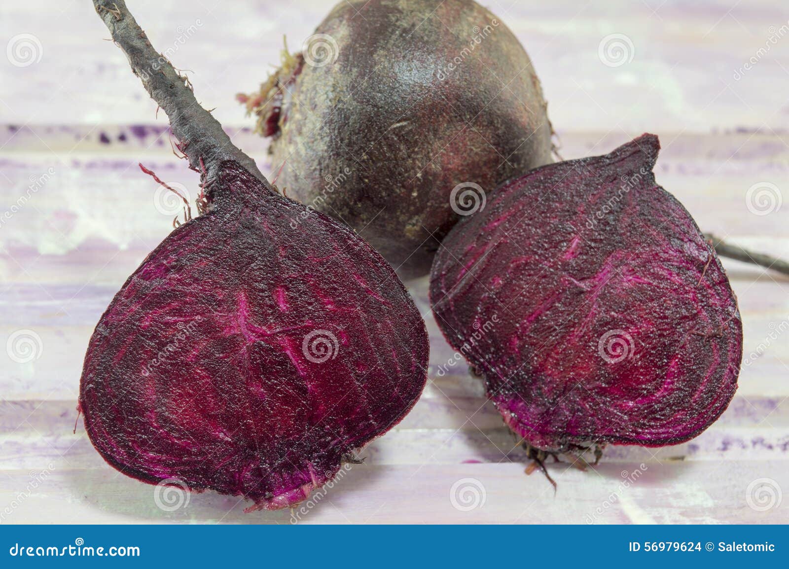 Sliced Beetroot on the Wooden Table Stock Photo - Image of healthy ...