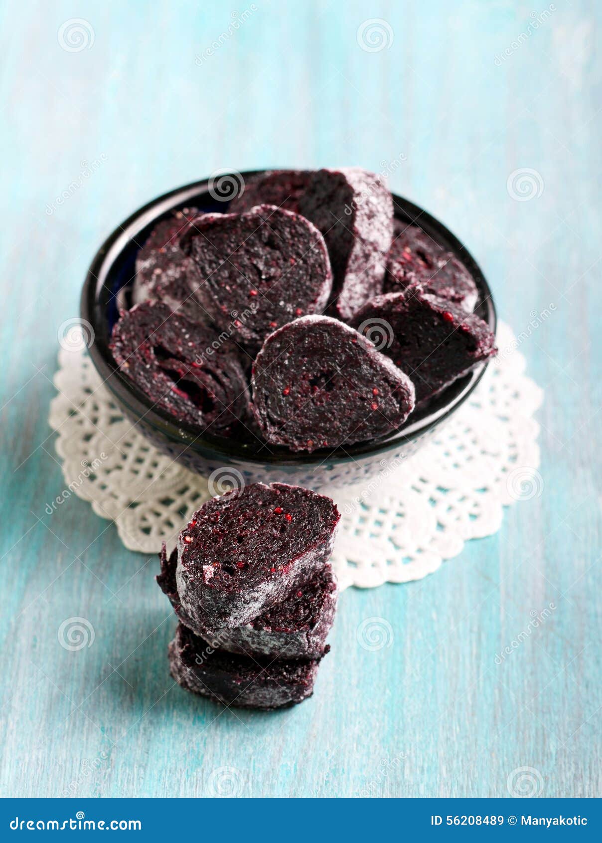 Sliced Berry Fruit Roll Ups Candies Stock Image - Image of bowl, roll ...