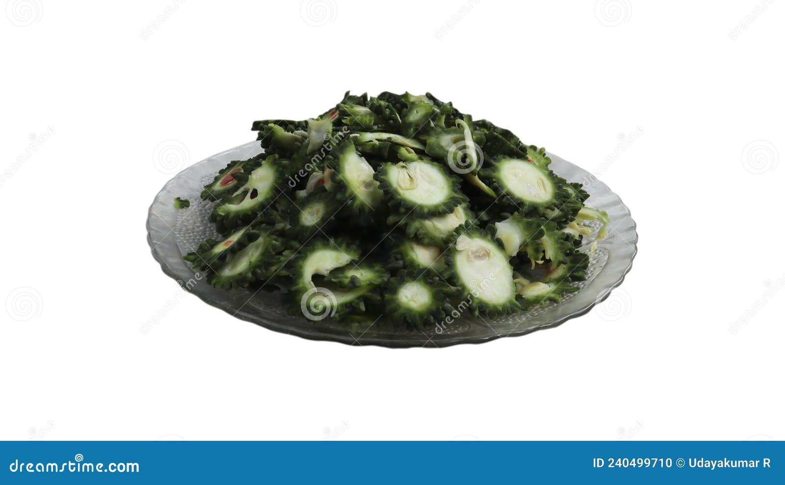 The Sliced Bitter Guard is Placed on a Plate. Stock Photo - Image of ...