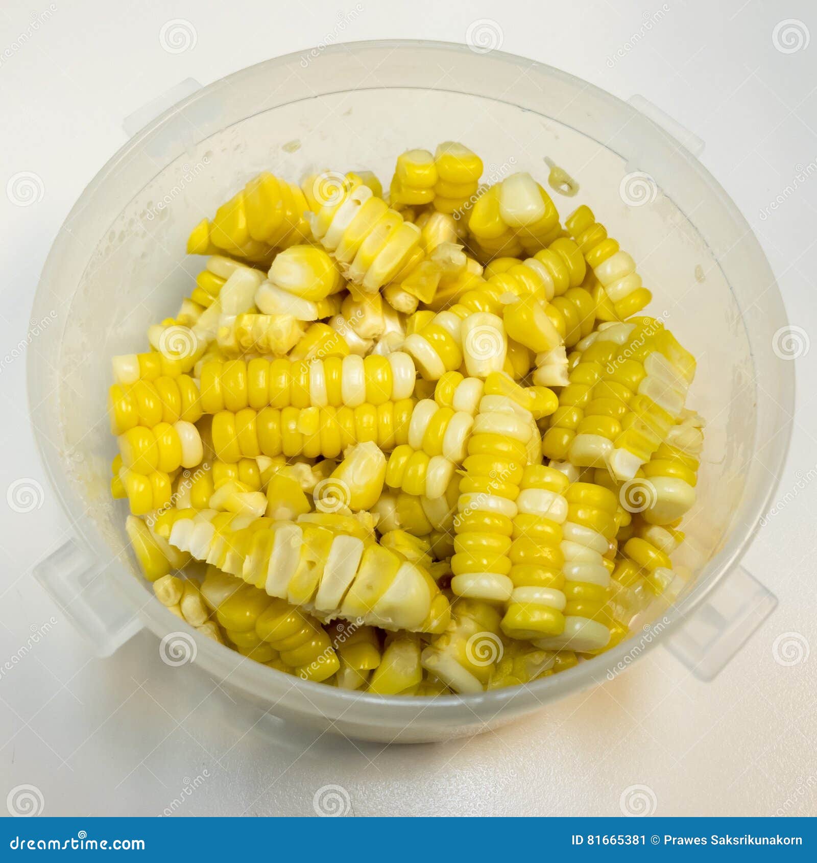 Sliced Boiled Corn, Ready for Eat and Cook. Stock Image - Image of ...
