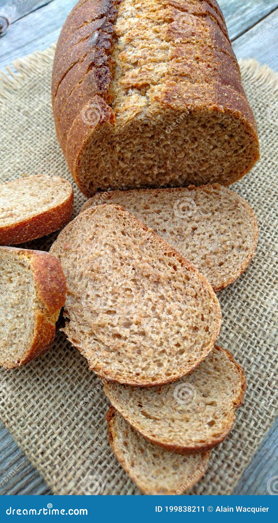 Sliced bran bread stock image. Image of organic, loaf - 199838211