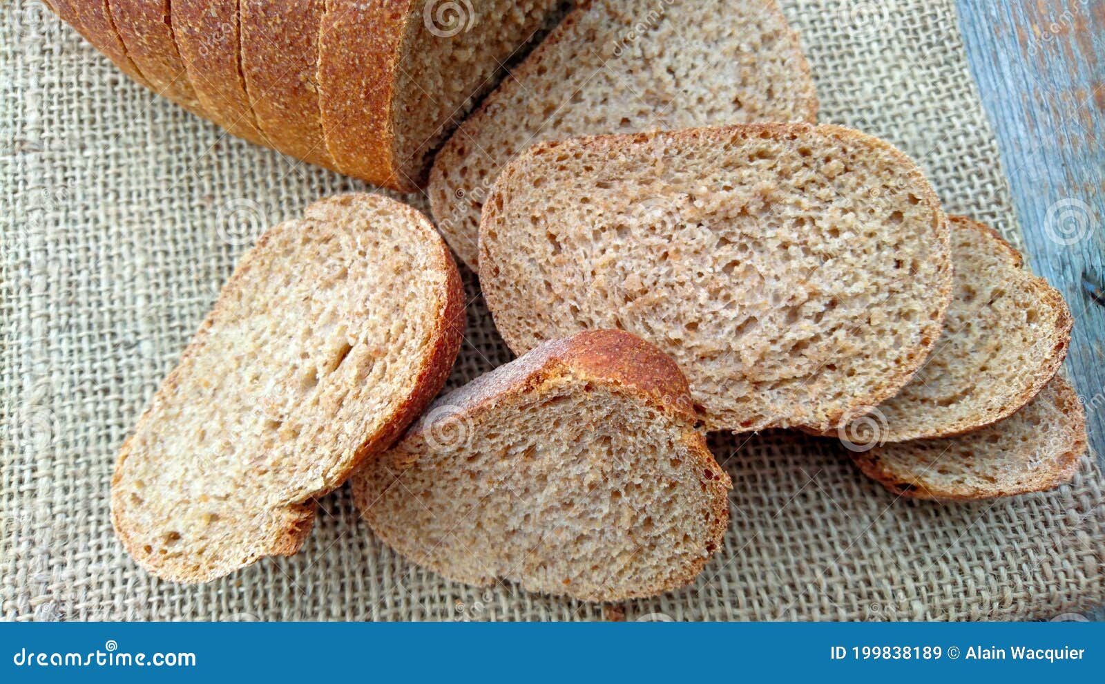 Sliced bran bread stock image. Image of food, sliced - 199838189
