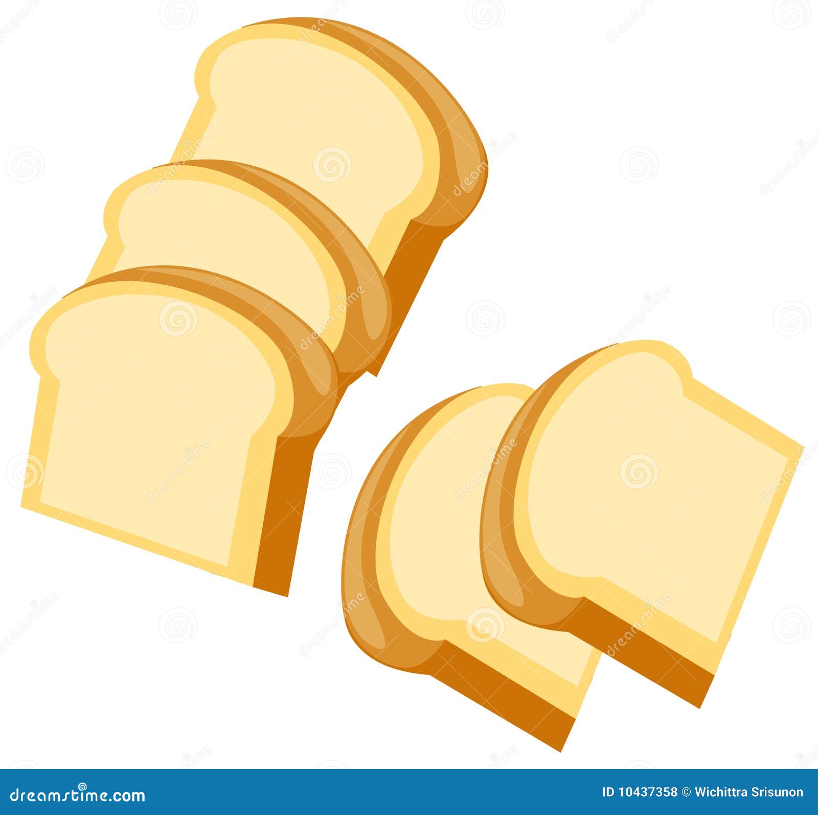 Sliced bread stock illustration. Illustration of roll - 10437358