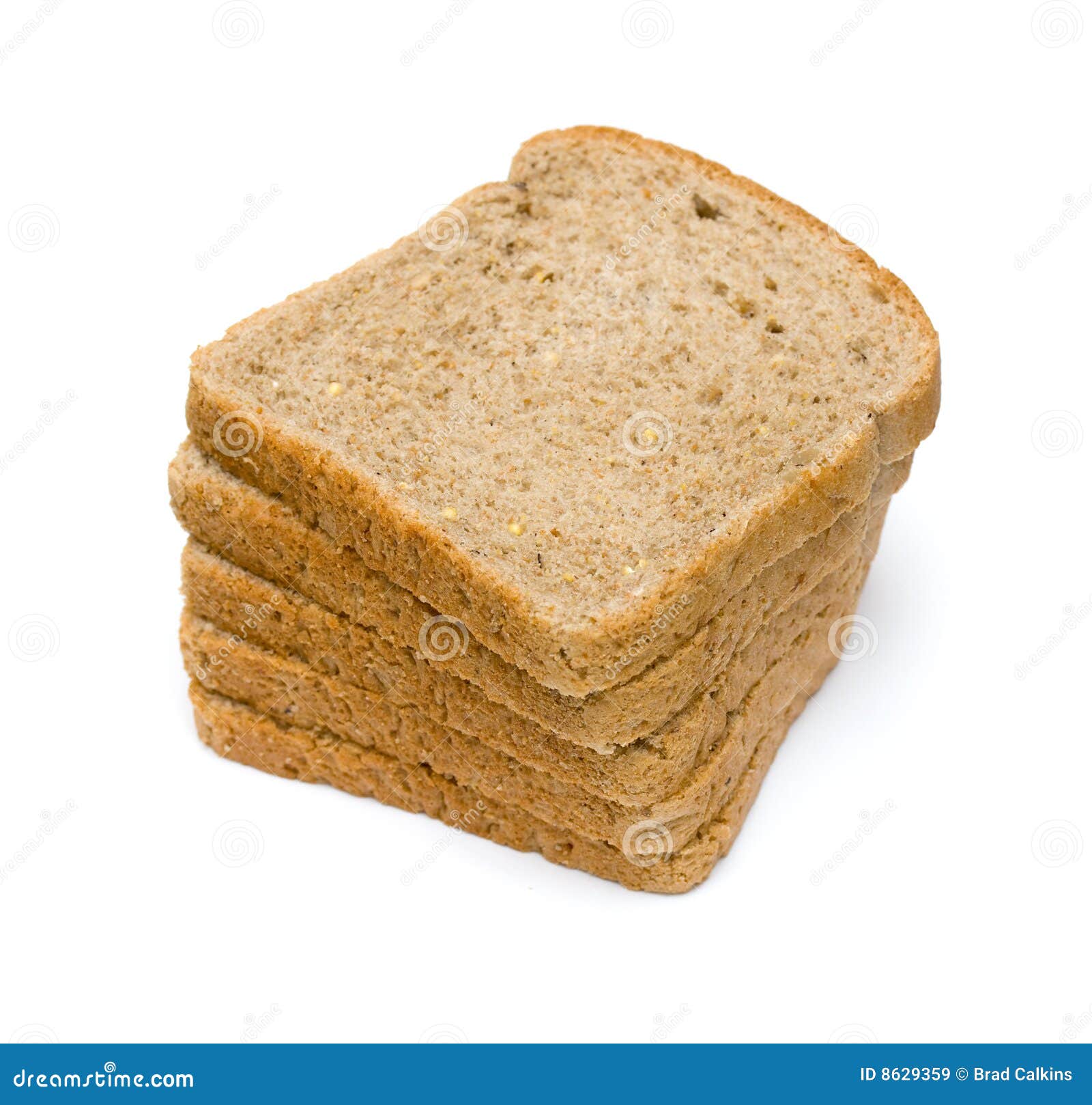 Sliced bread stock image. Image of five, fresh, isolated - 8629359