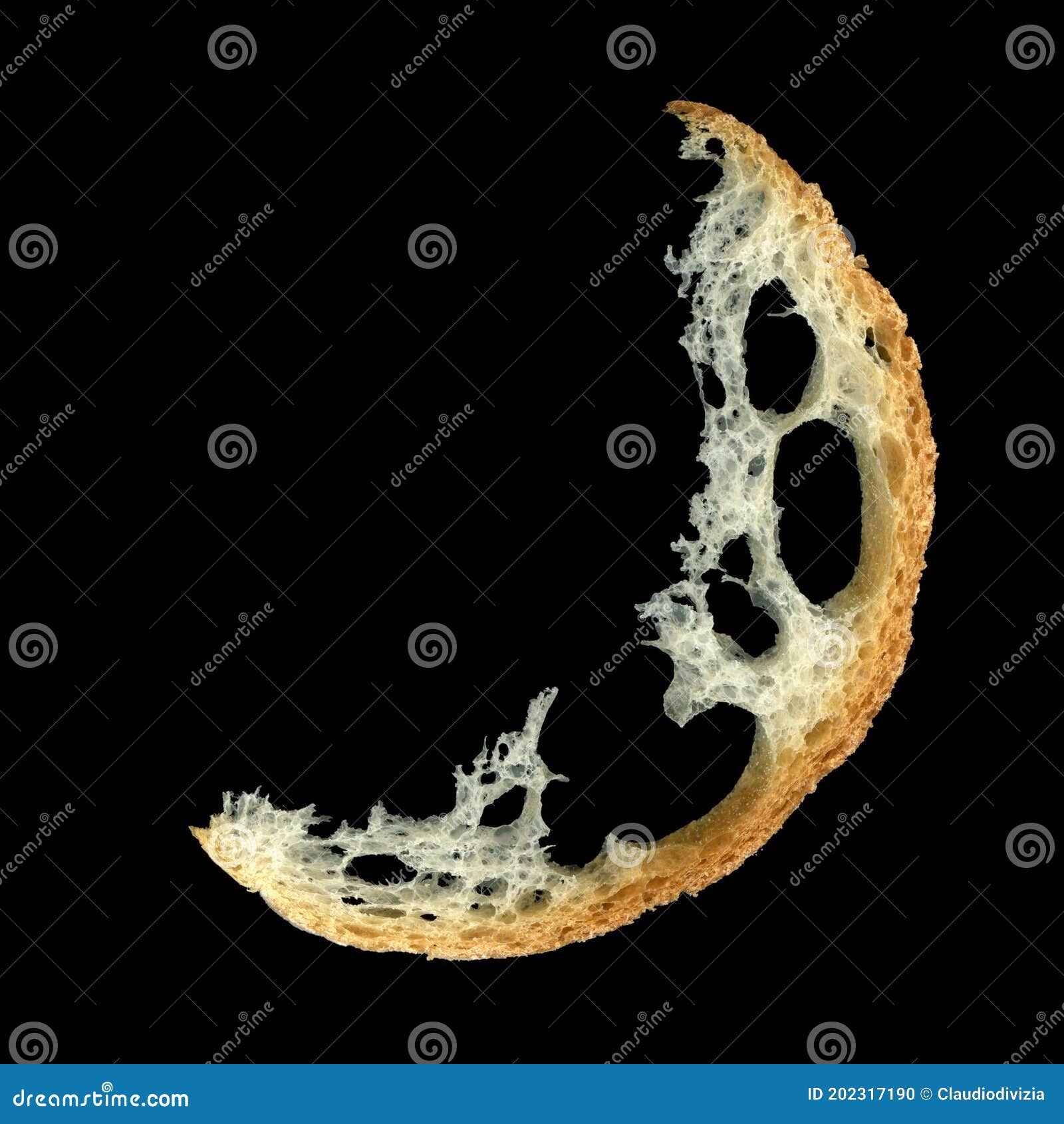 Sliced bread crescent moon stock photo. Image of bread - 202317190