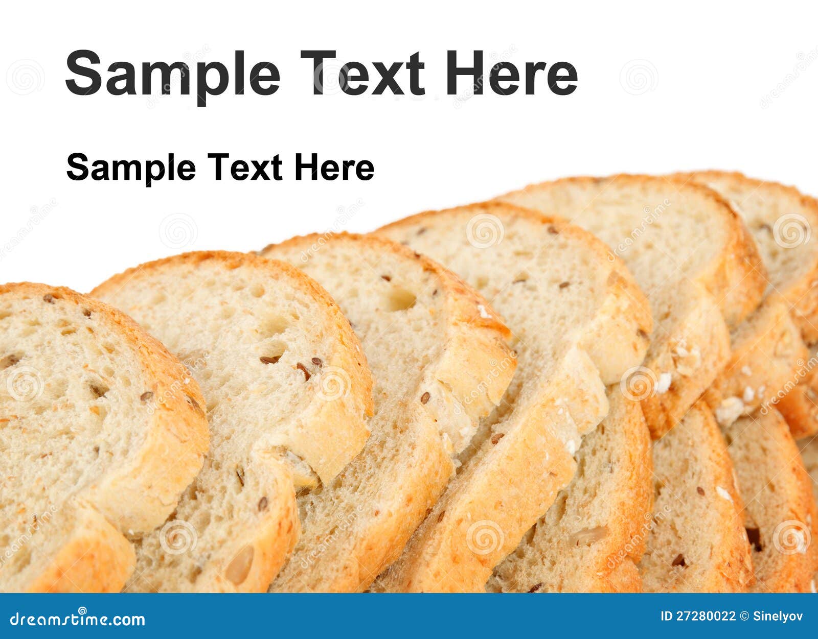 Sliced Bread with Crisp Crust Stock Photo - Image of bakery, isolated ...