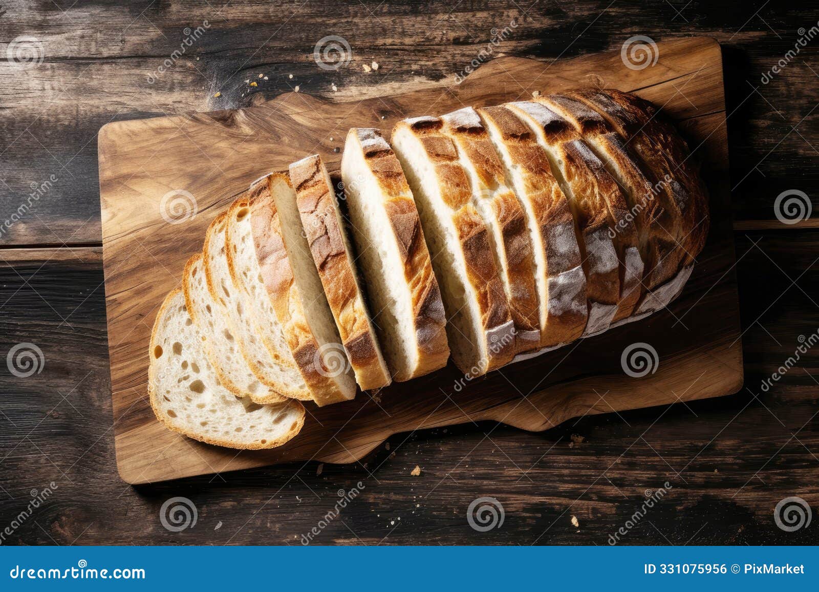 Set Of Sliced Bread Toast Vector. Slice Of A Whole Wheat White Bread ...