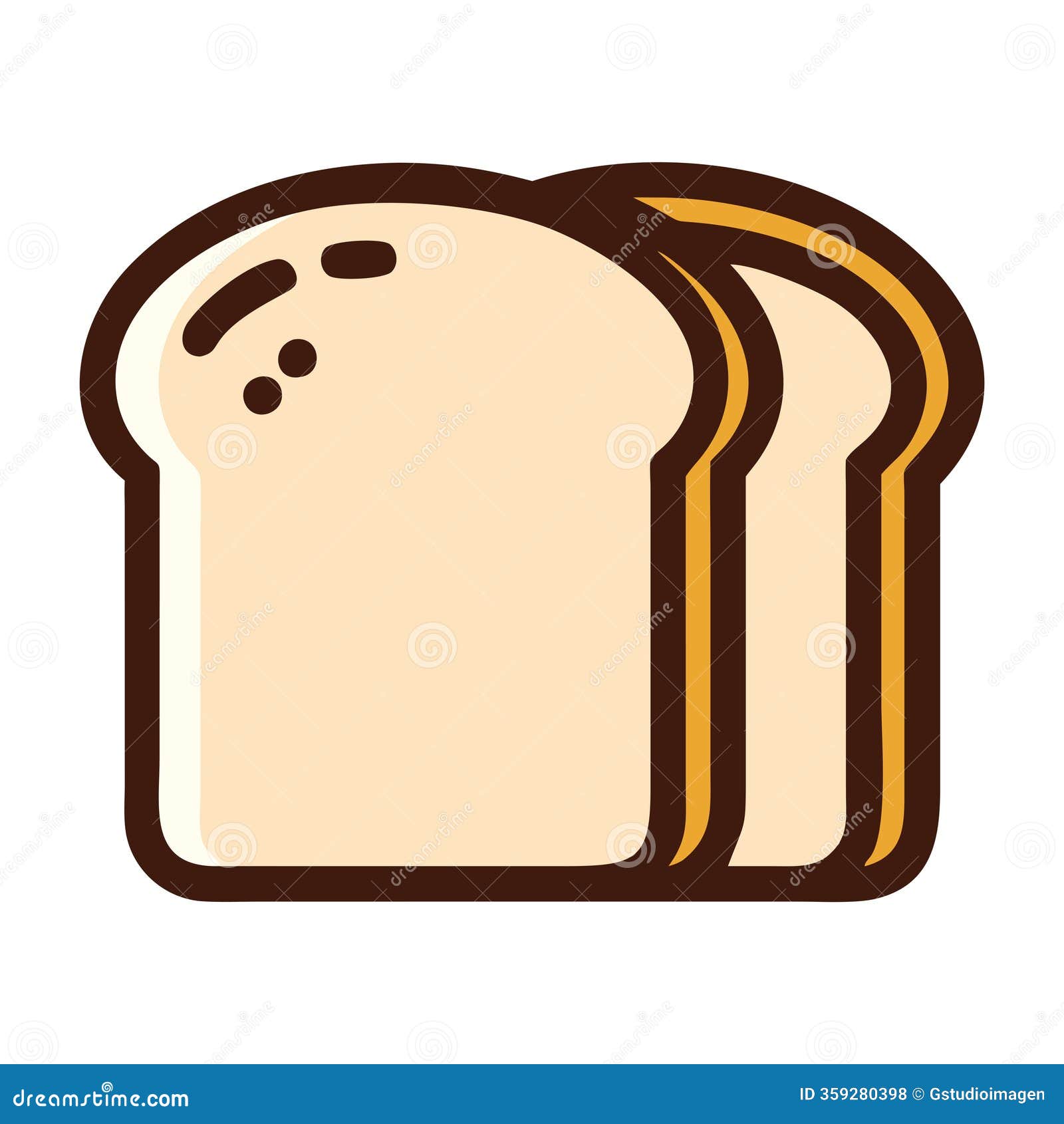 Sliced Bread Icon stock illustration. Illustration of isolated - 359280398