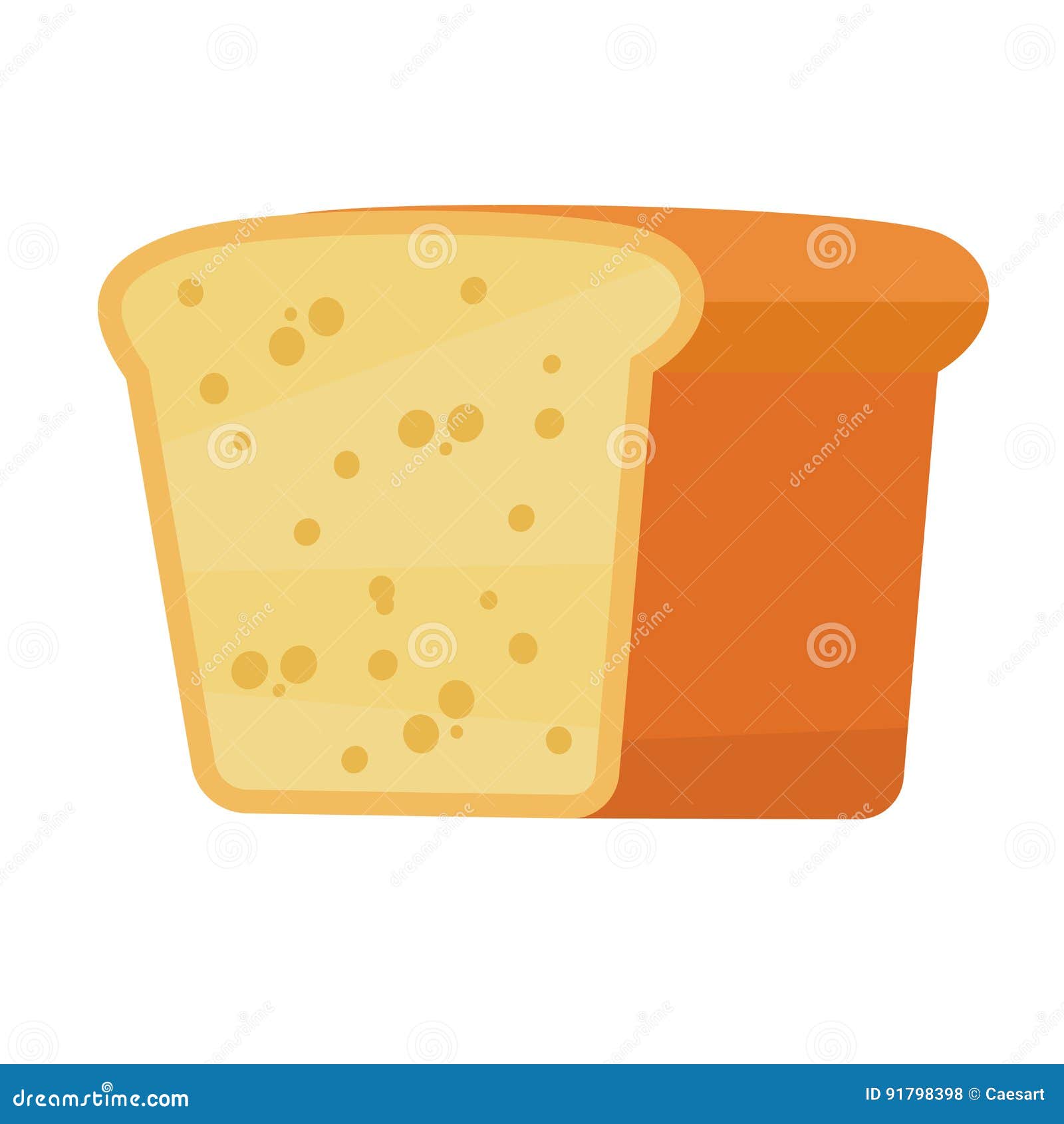 Sliced Bread Icon in Flat and Simle Style Stock Vector - Illustration ...