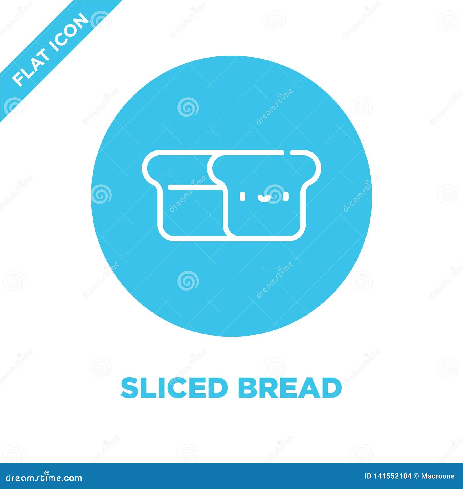 Sliced Bread Icon Vector. Thin Line Sliced Bread Outline Icon Vector ...
