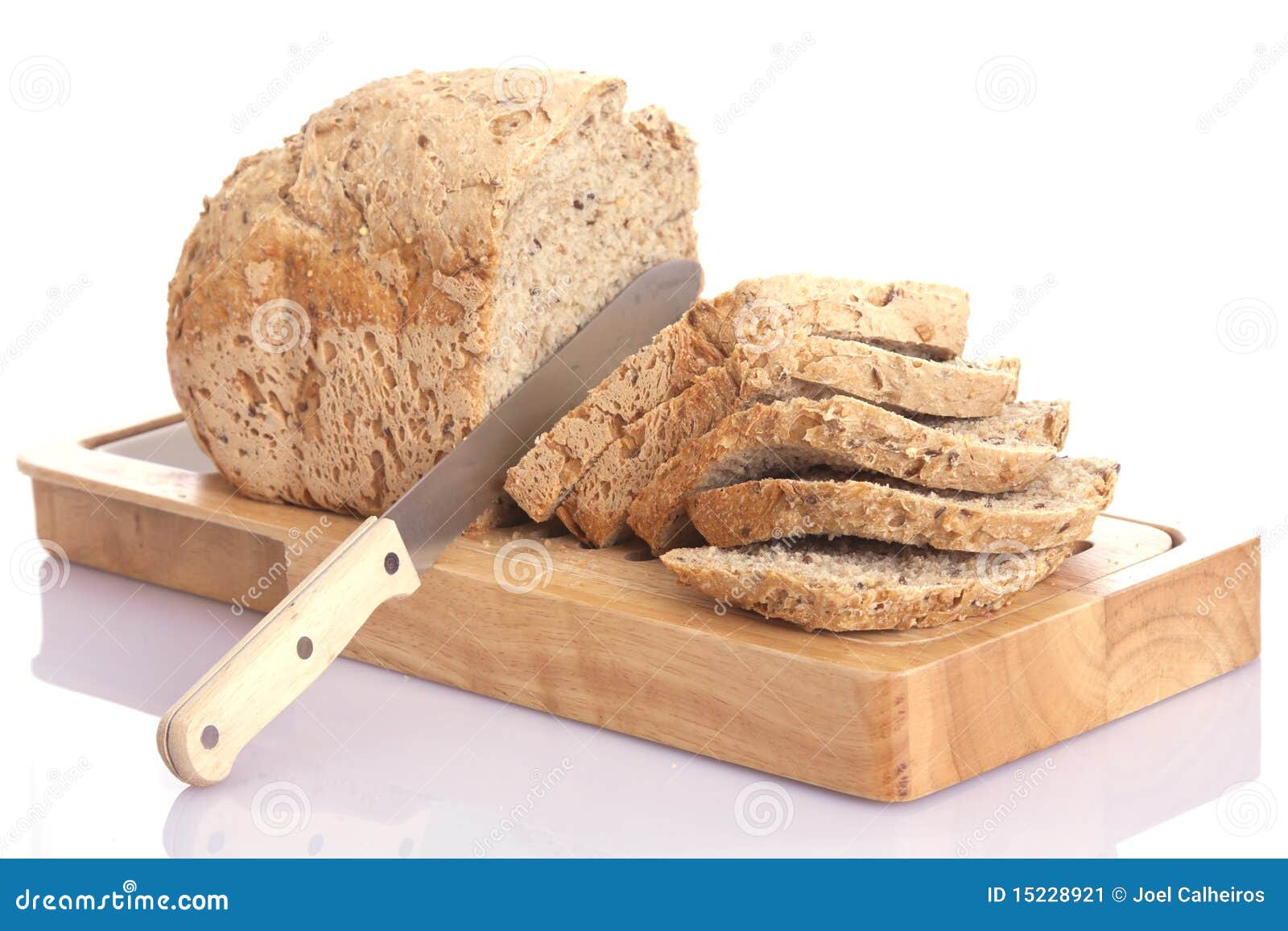 Sliced bread isolated stock image. Image of bakery, grain - 15228921