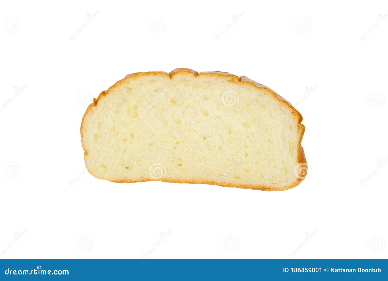 Sliced Bread Isolated on a White Background, Top View Stock Image ...