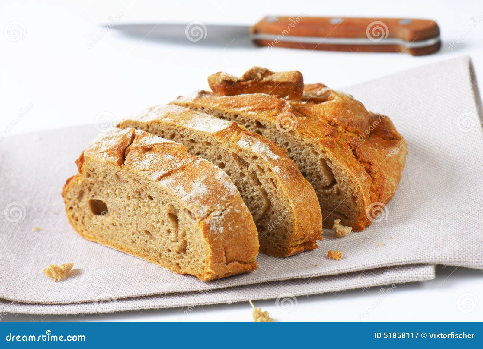 Sliced bread stock image. Image of product, fresh, artisan - 51858117